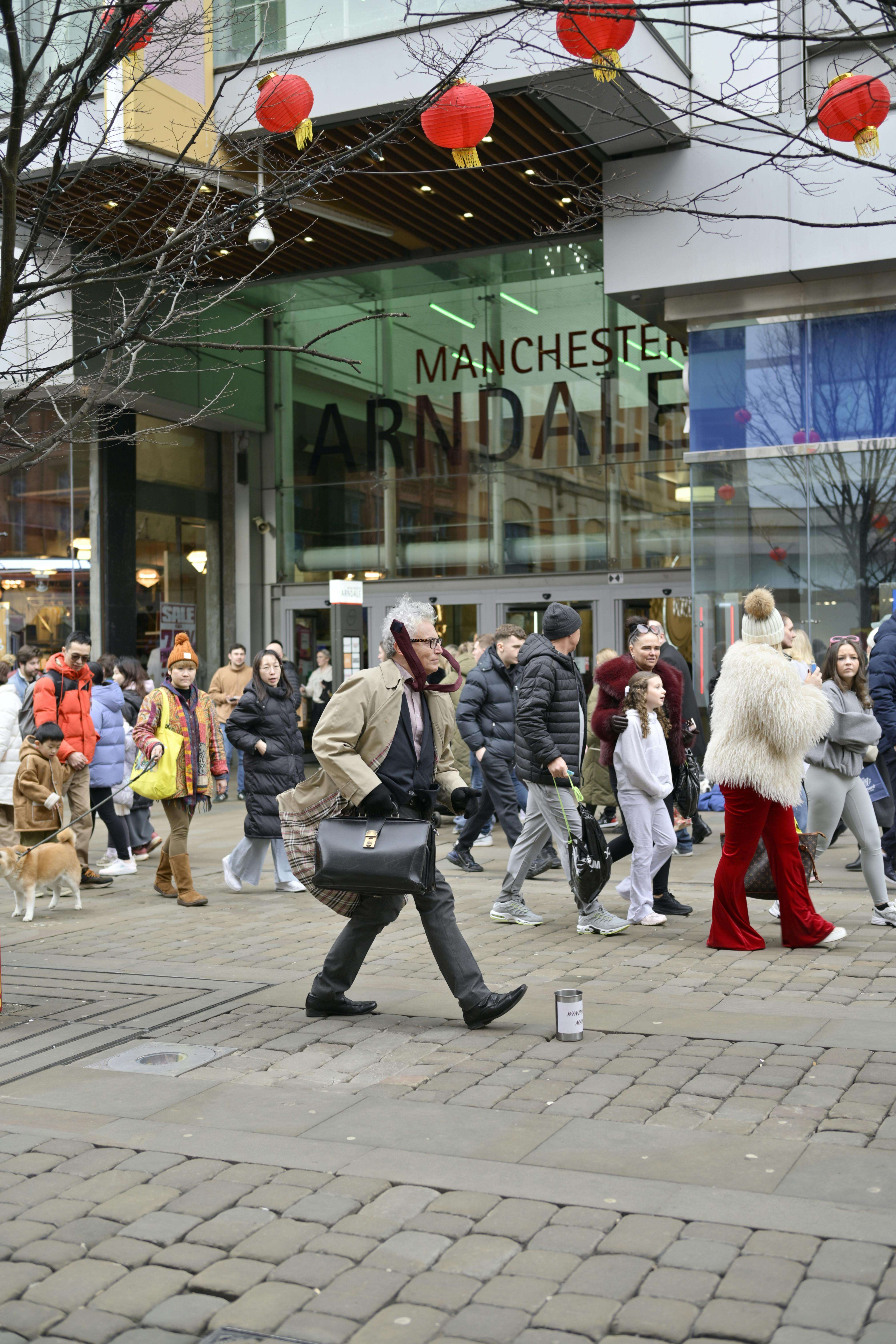 Crowd Outside Manchester Arndale Center · Free Stock Photo