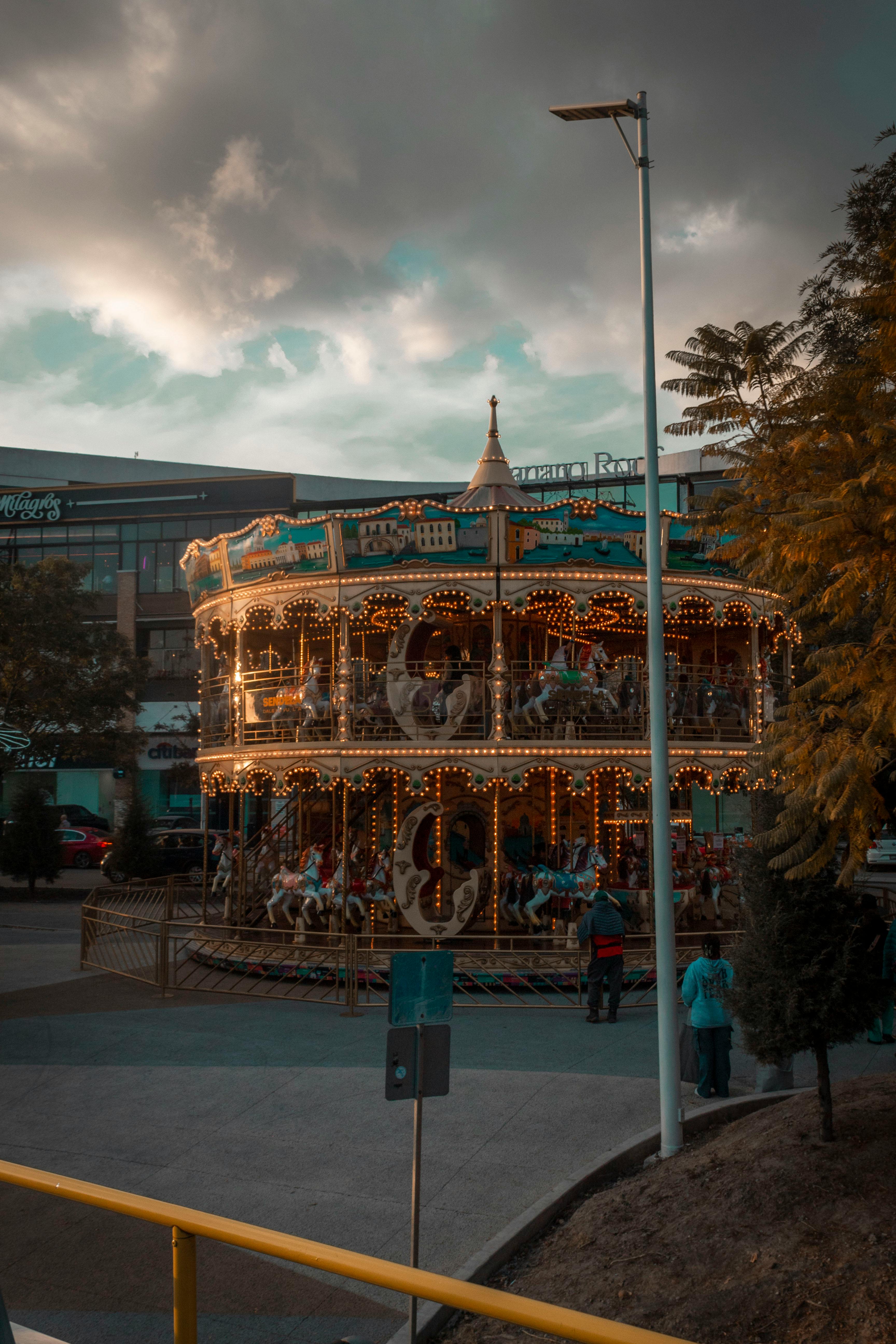 Photo of Carnival Horse Carousel at Night · Free Stock Photo