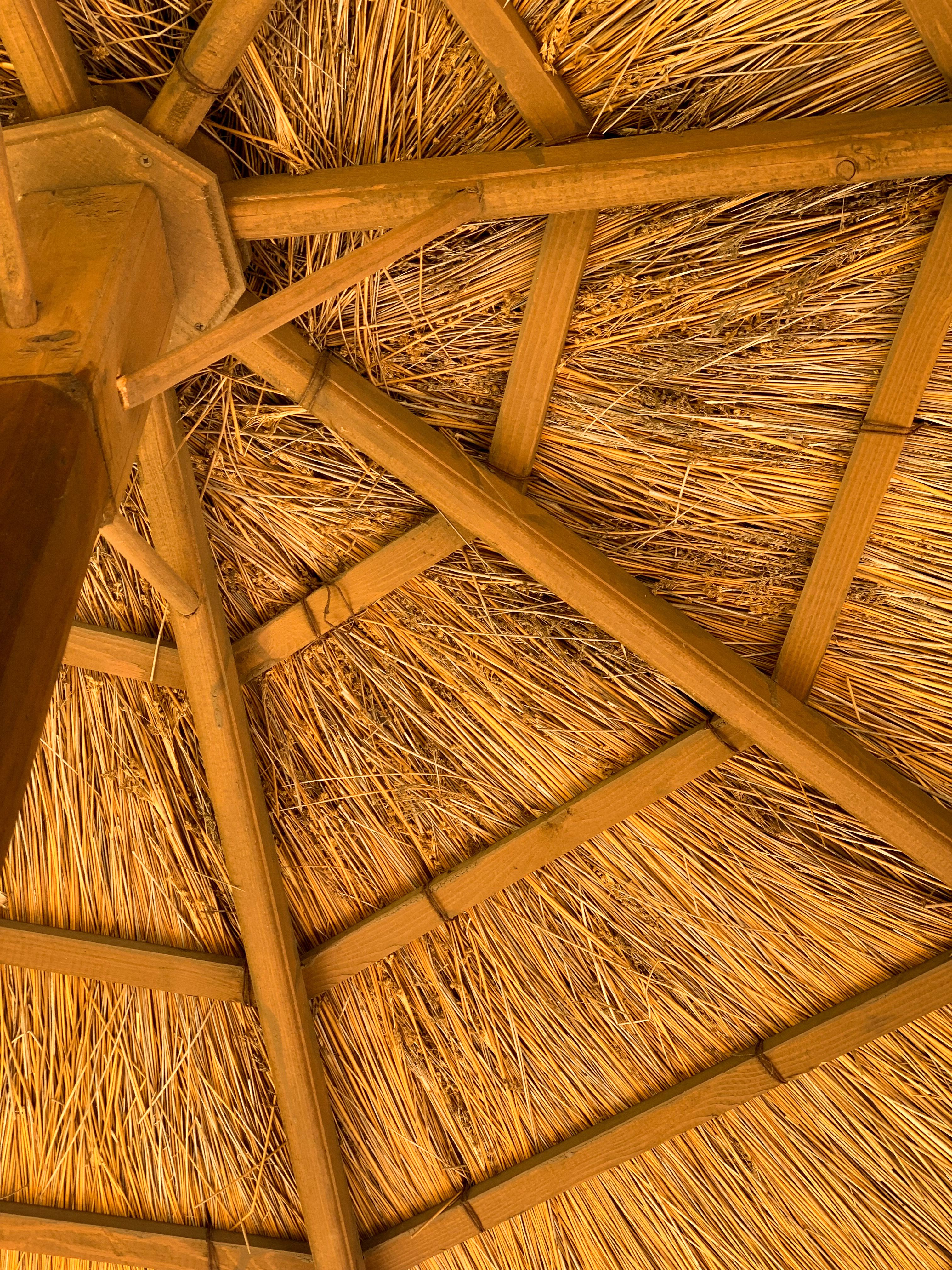 Close-Up View of Straw Roof Structure in Morocco · Free Stock Photo