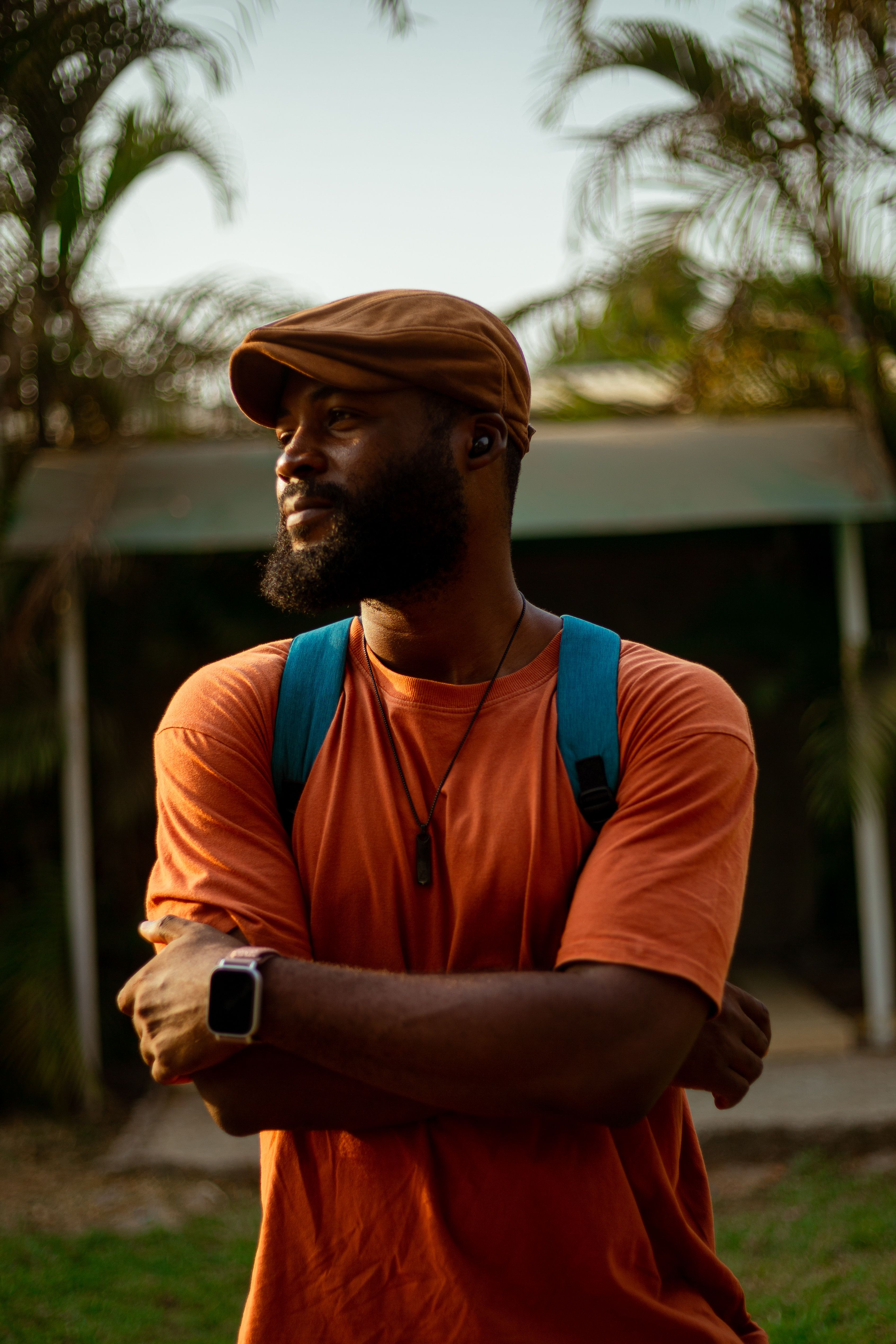 Man Outdoors in Golden Hour Lighting · Free Stock Photo