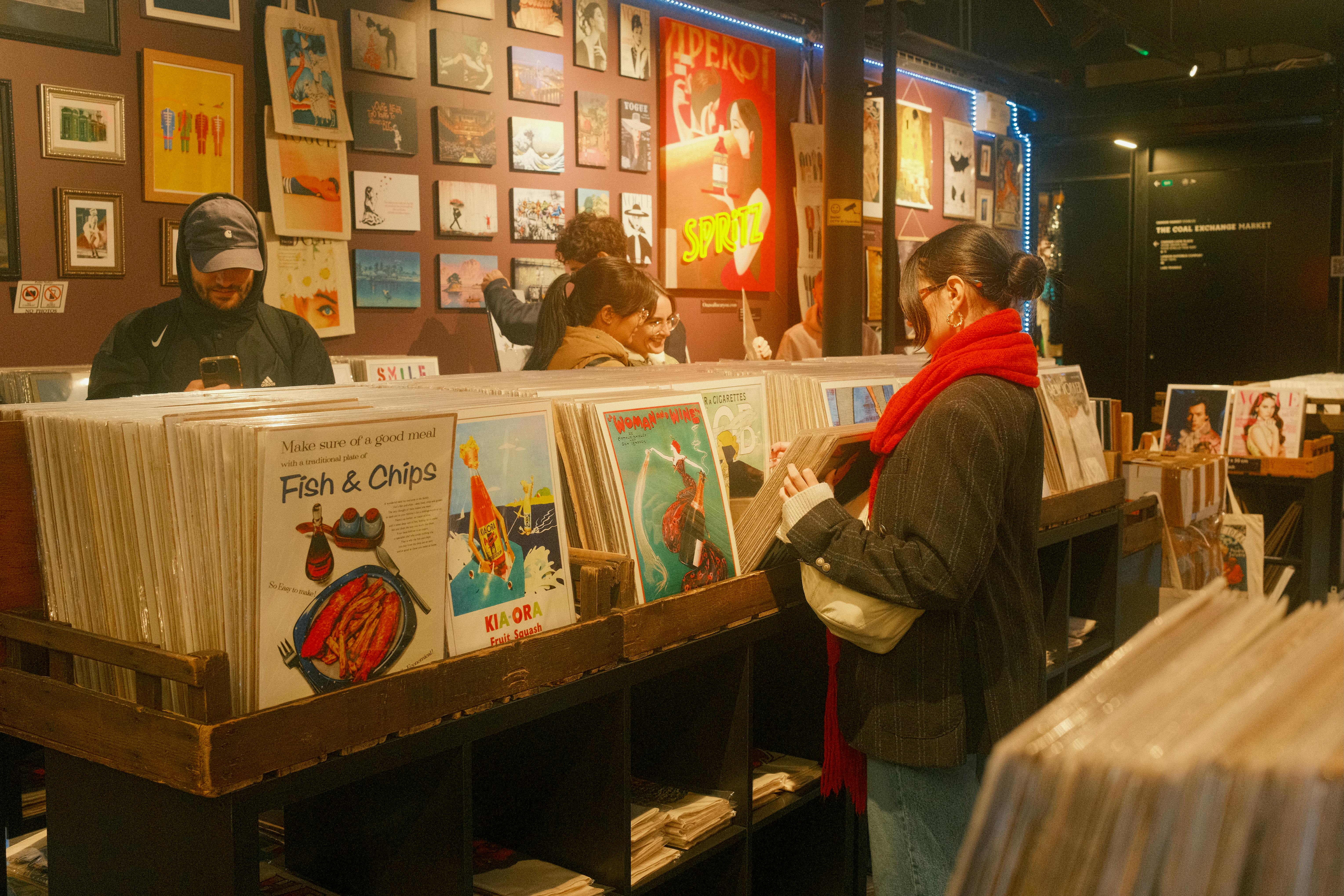 Vibrant Record Store Scene in London, England · Free Stock Photo