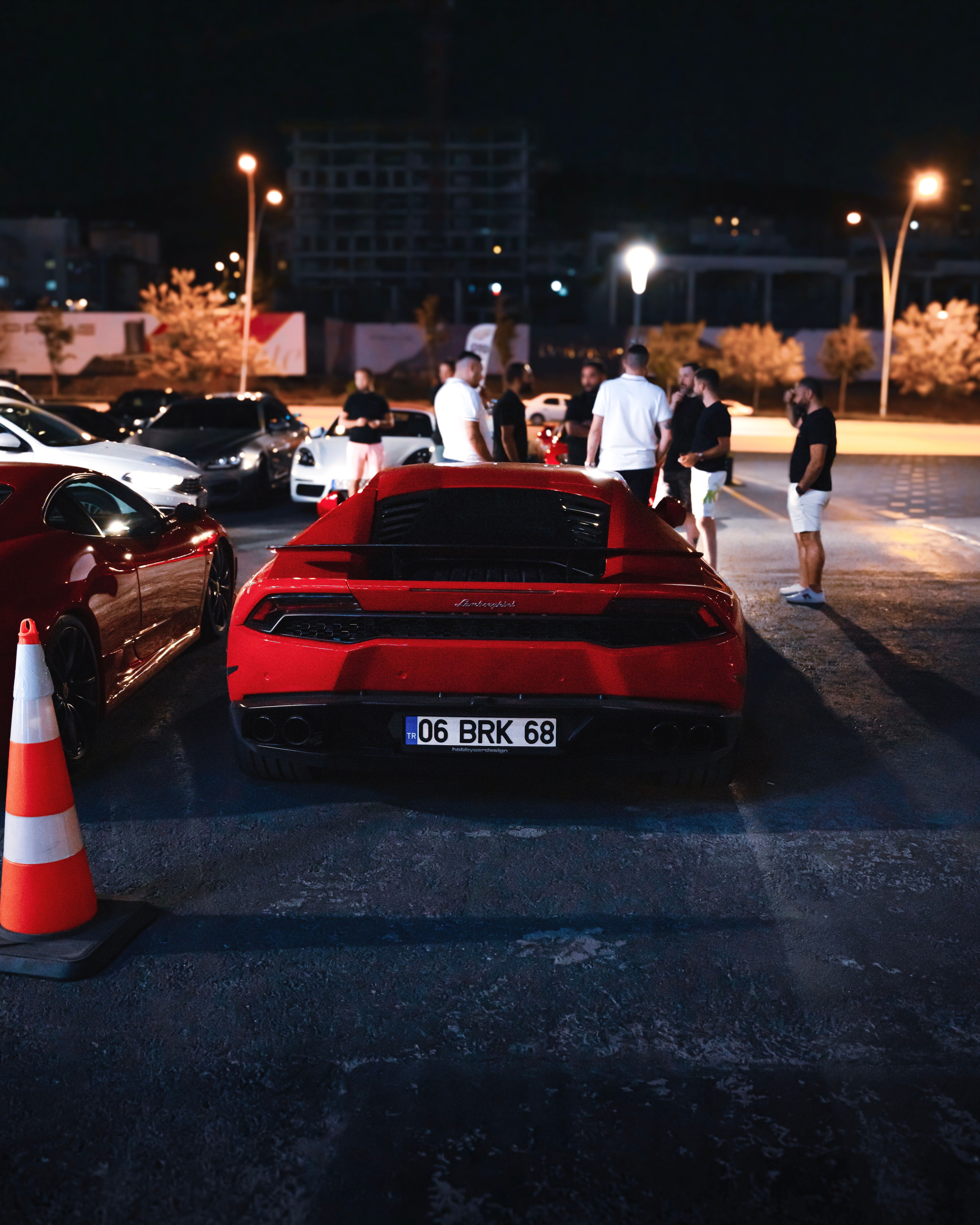 Night Car Gathering in Ankara Parking Lot · Free Stock Photo