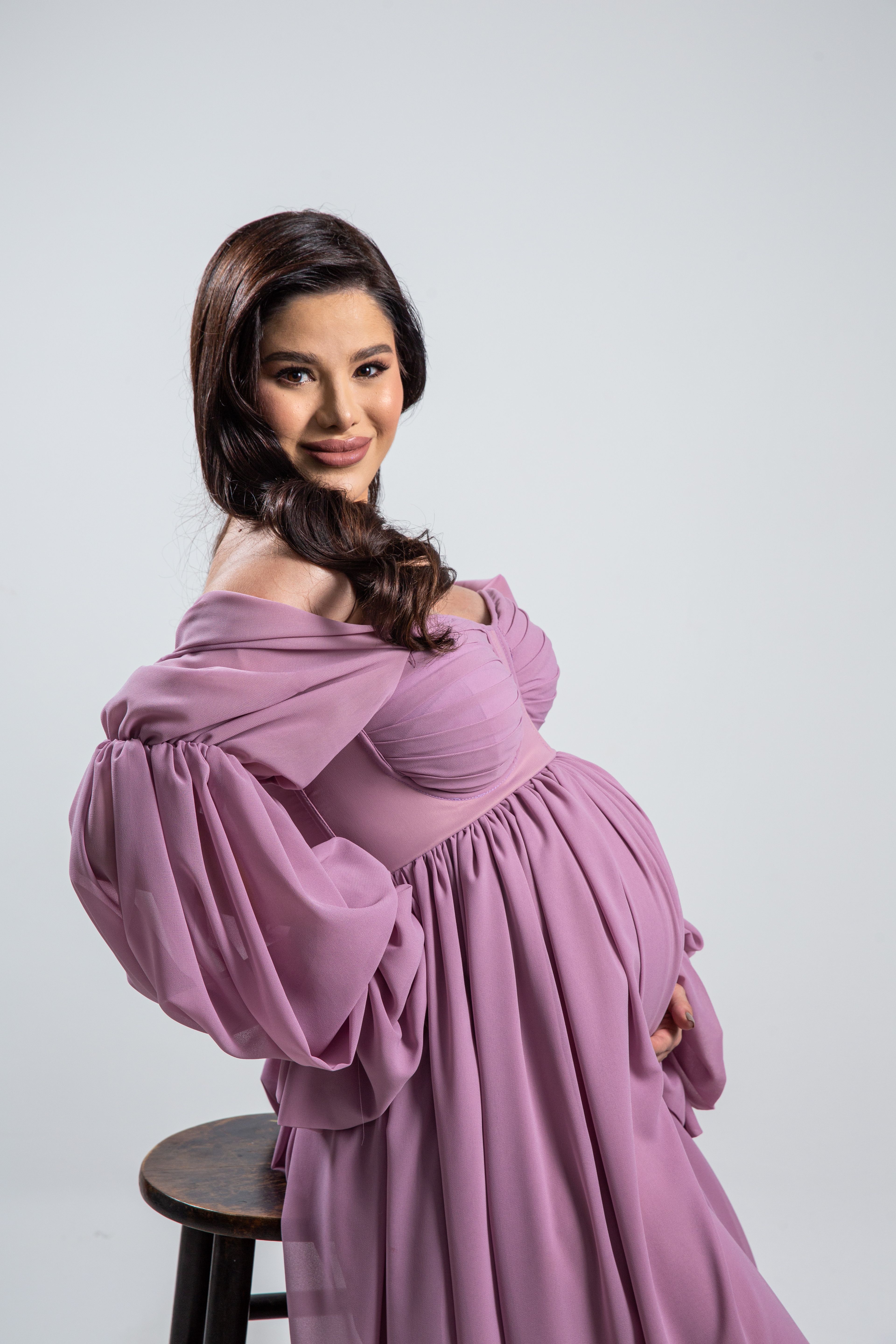Elegant Maternity Portrait of Smiling Woman · Free Stock Photo