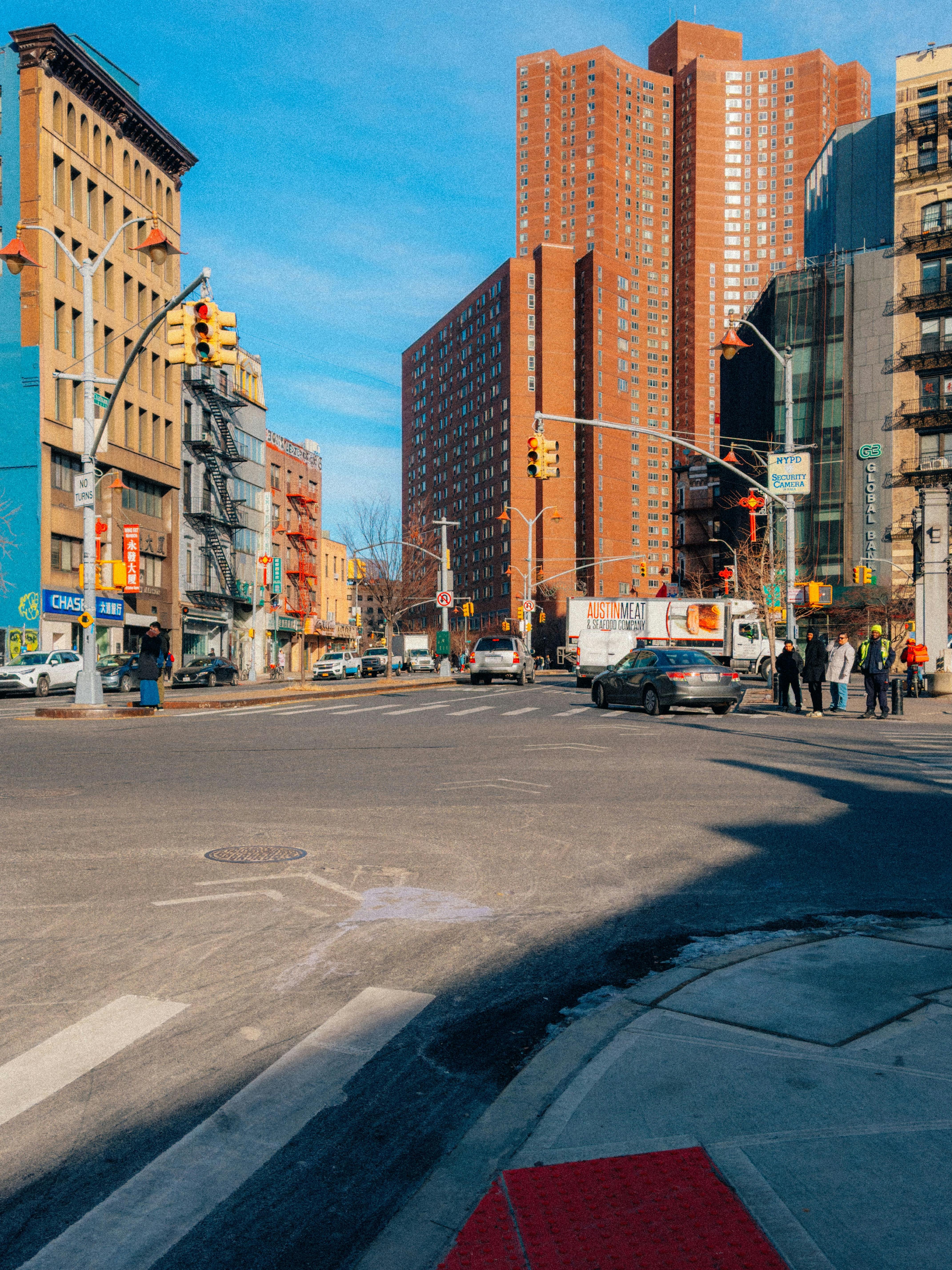 Urban Intersection in a City Streetscape · Free Stock Photo