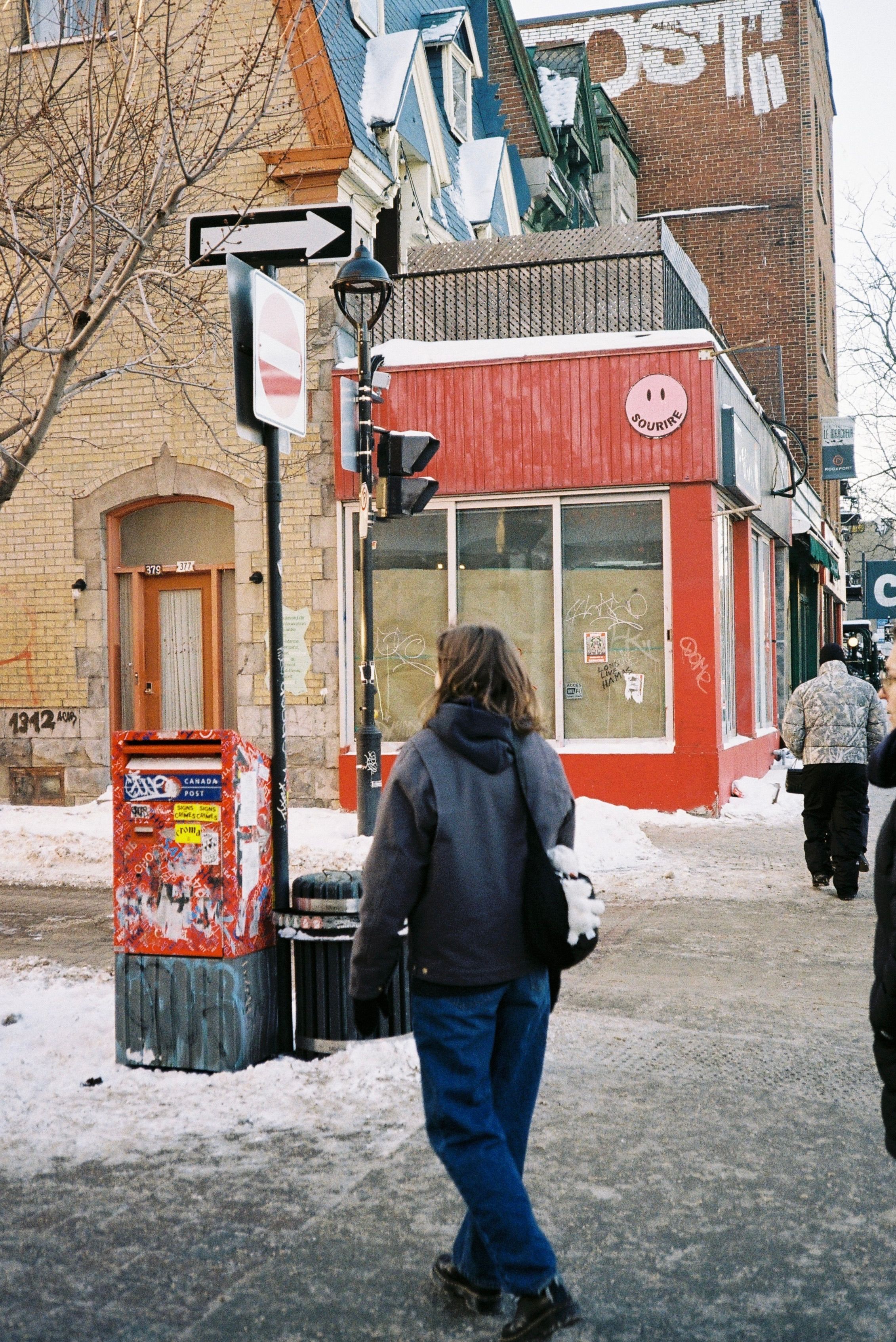 Urban Winter Scene in Snow-Covered Street · Free Stock Photo