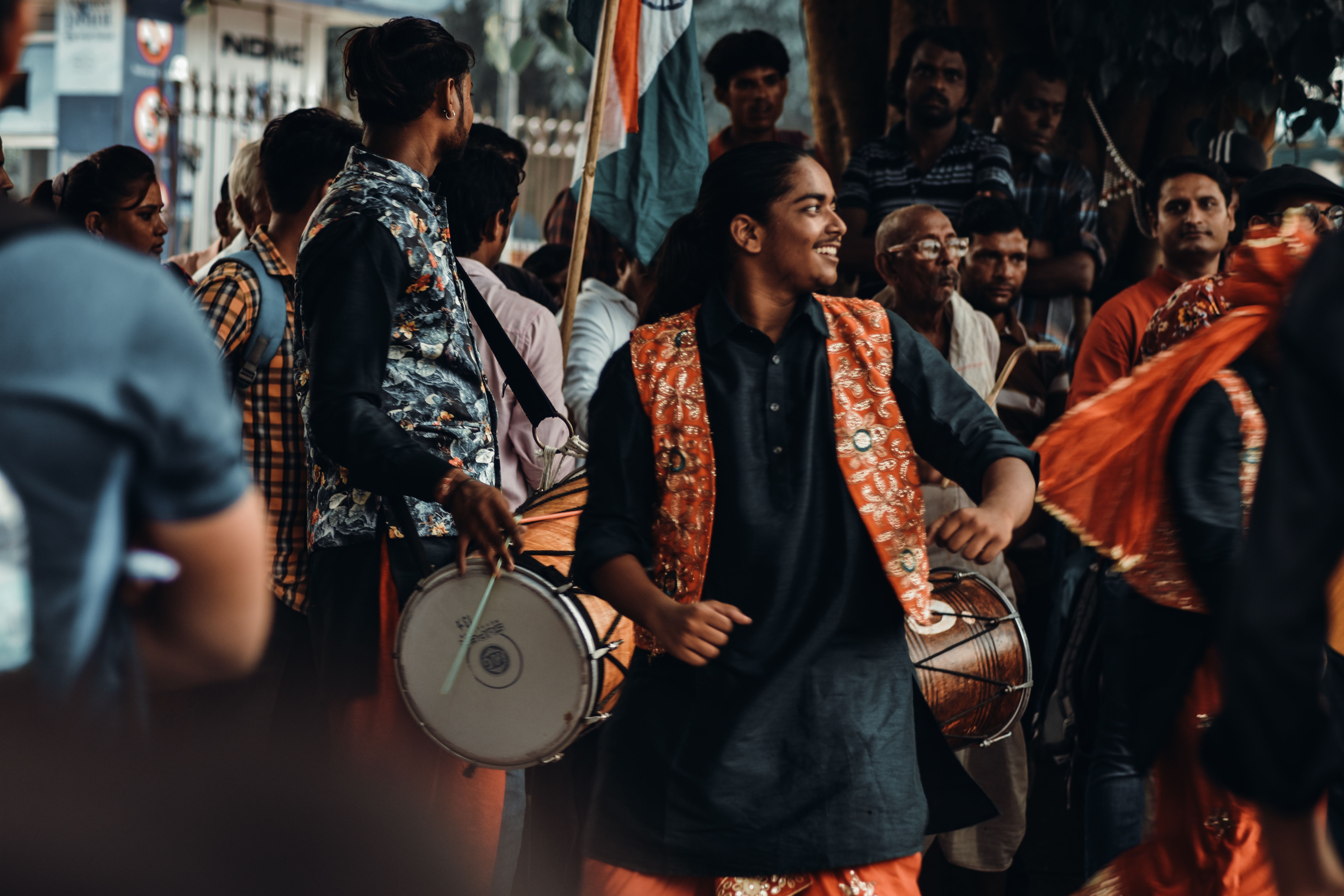 Lively Indian Street Music Celebration · Free Stock Photo