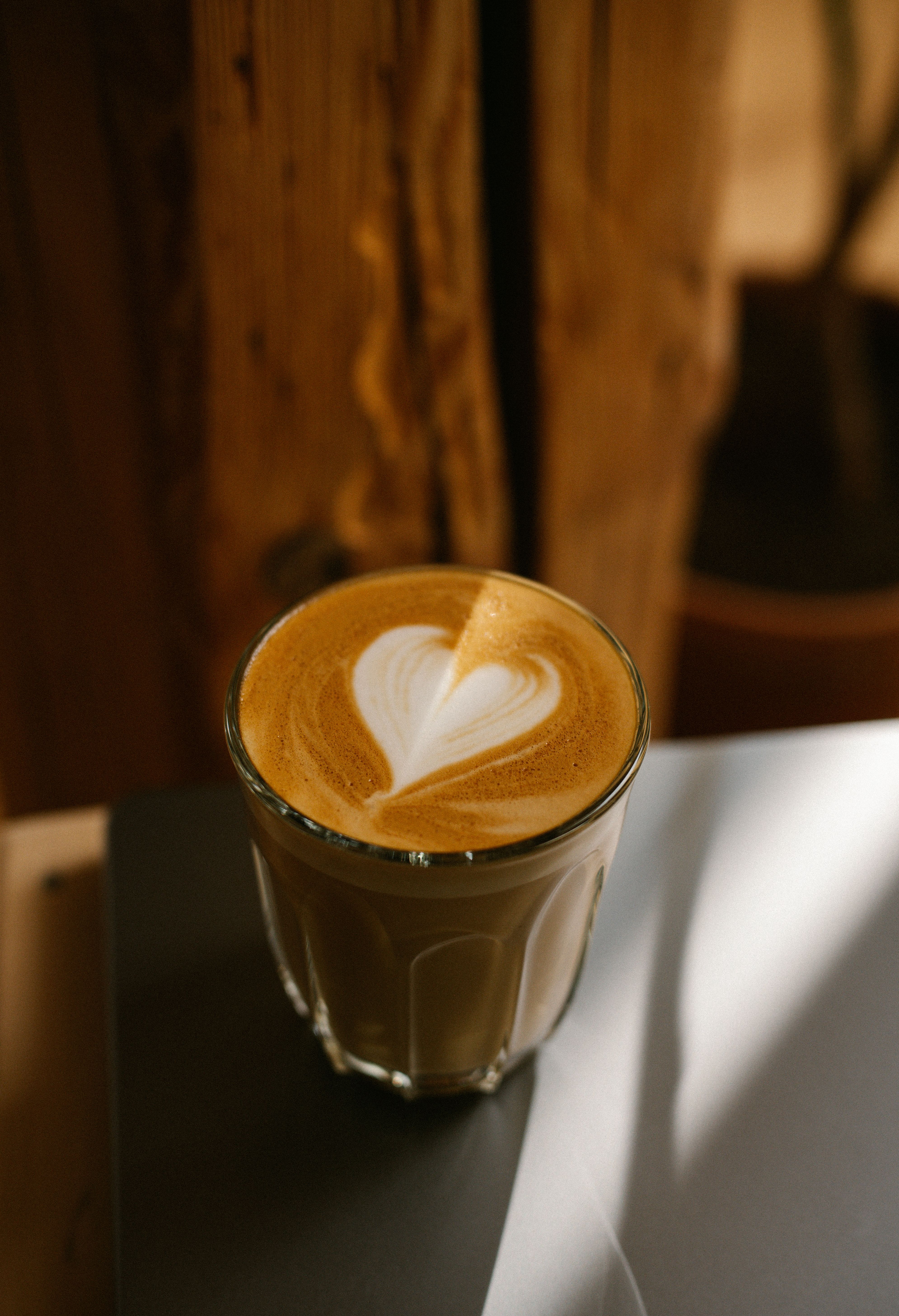Cortado Coffee with Heart Latte Art in Sabinov · Free Stock Photo