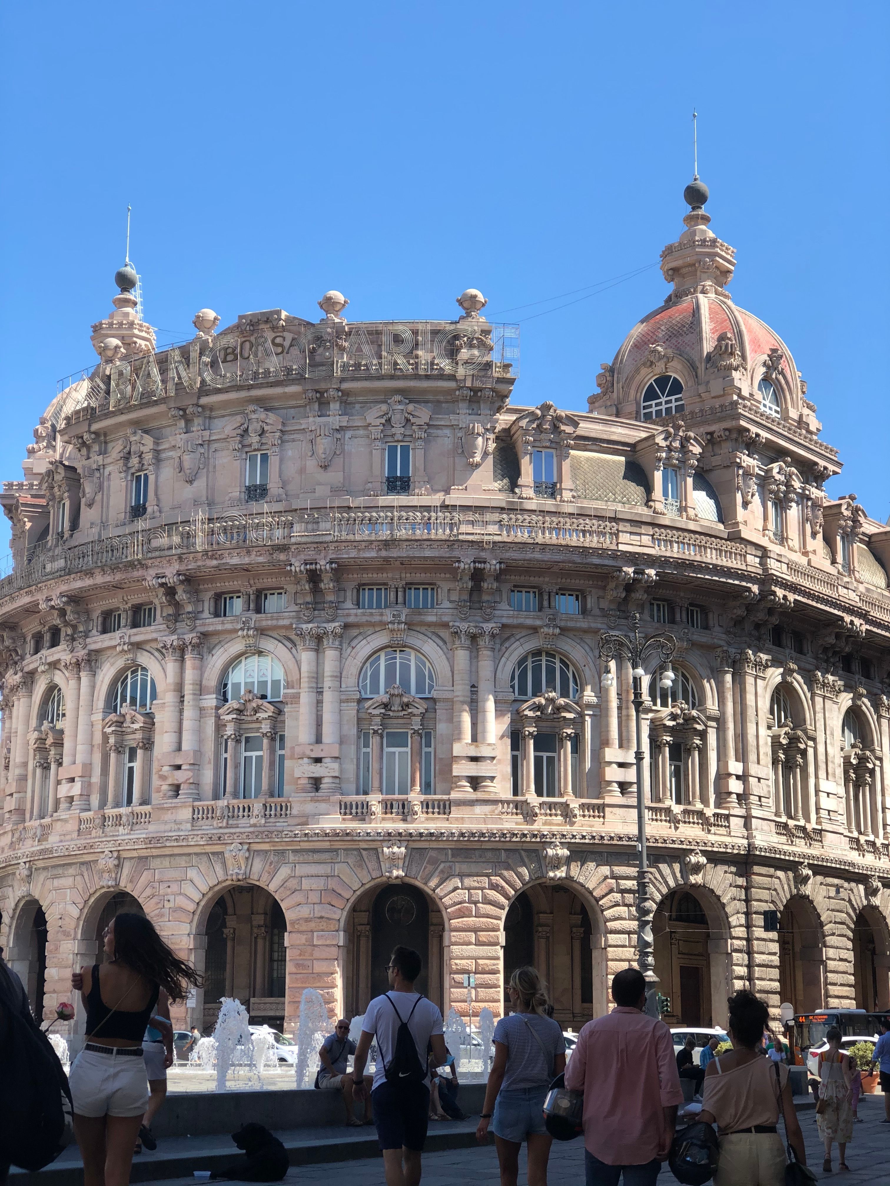 Historic Building in Genoa, Italy's Piazza De Ferrari · Free Stock Photo