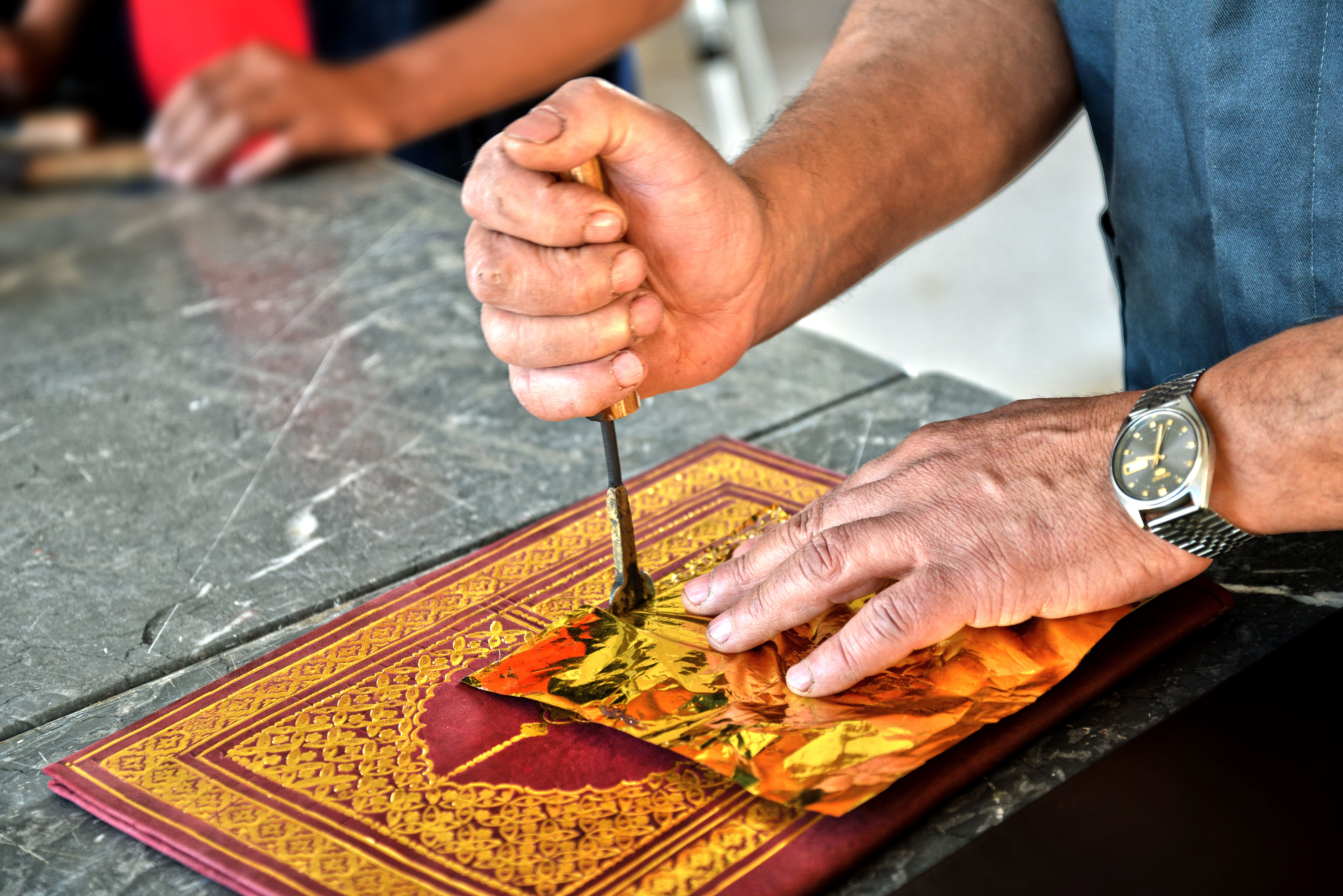 Artisan Handcrafting Traditional Moroccan Detail · Free Stock Photo