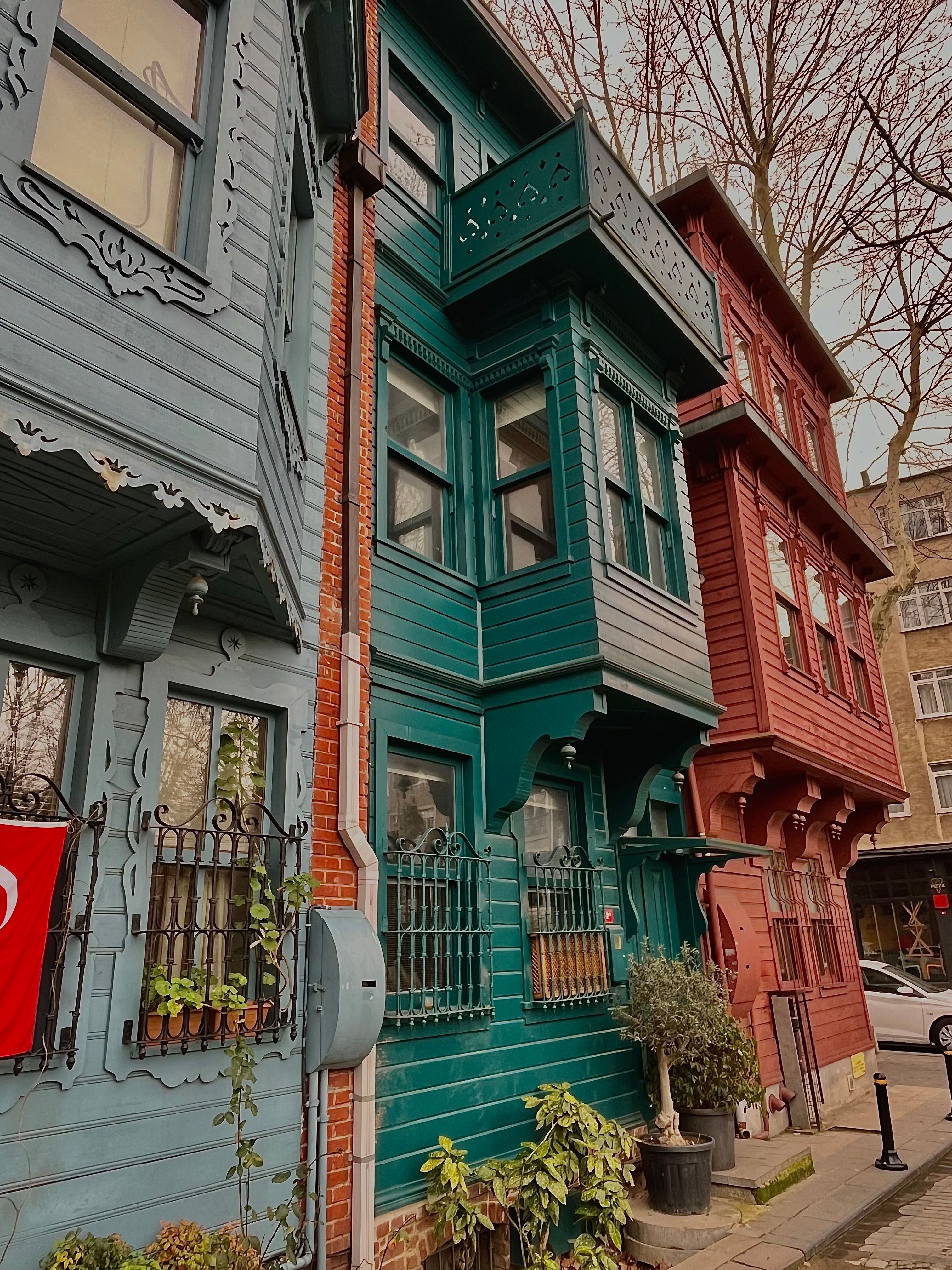 Colorful Traditional Wooden Houses in Istanbul · Free Stock Photo