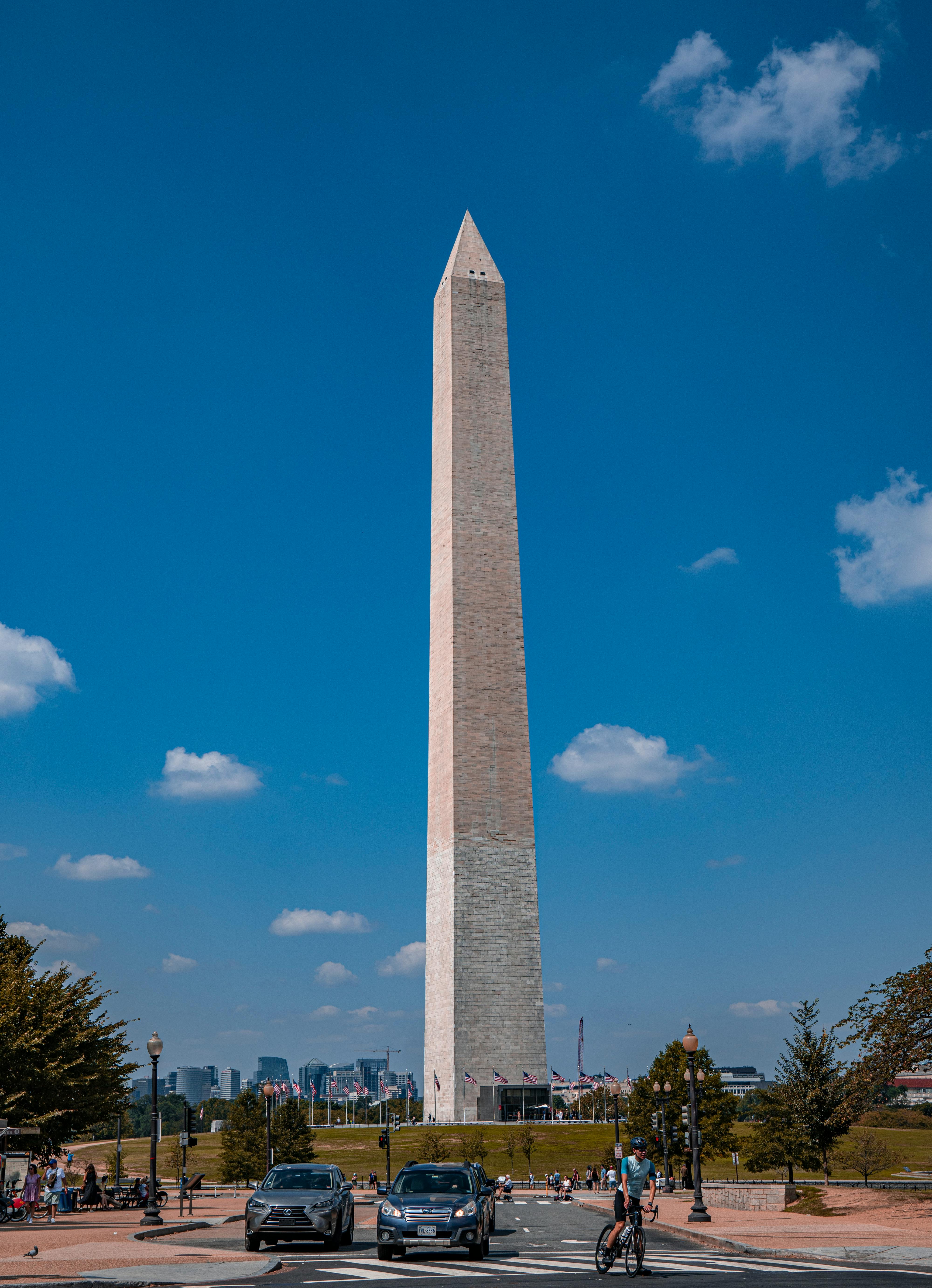 Iconic Washington Monument with Clear Blue Sky · Free Stock Photo