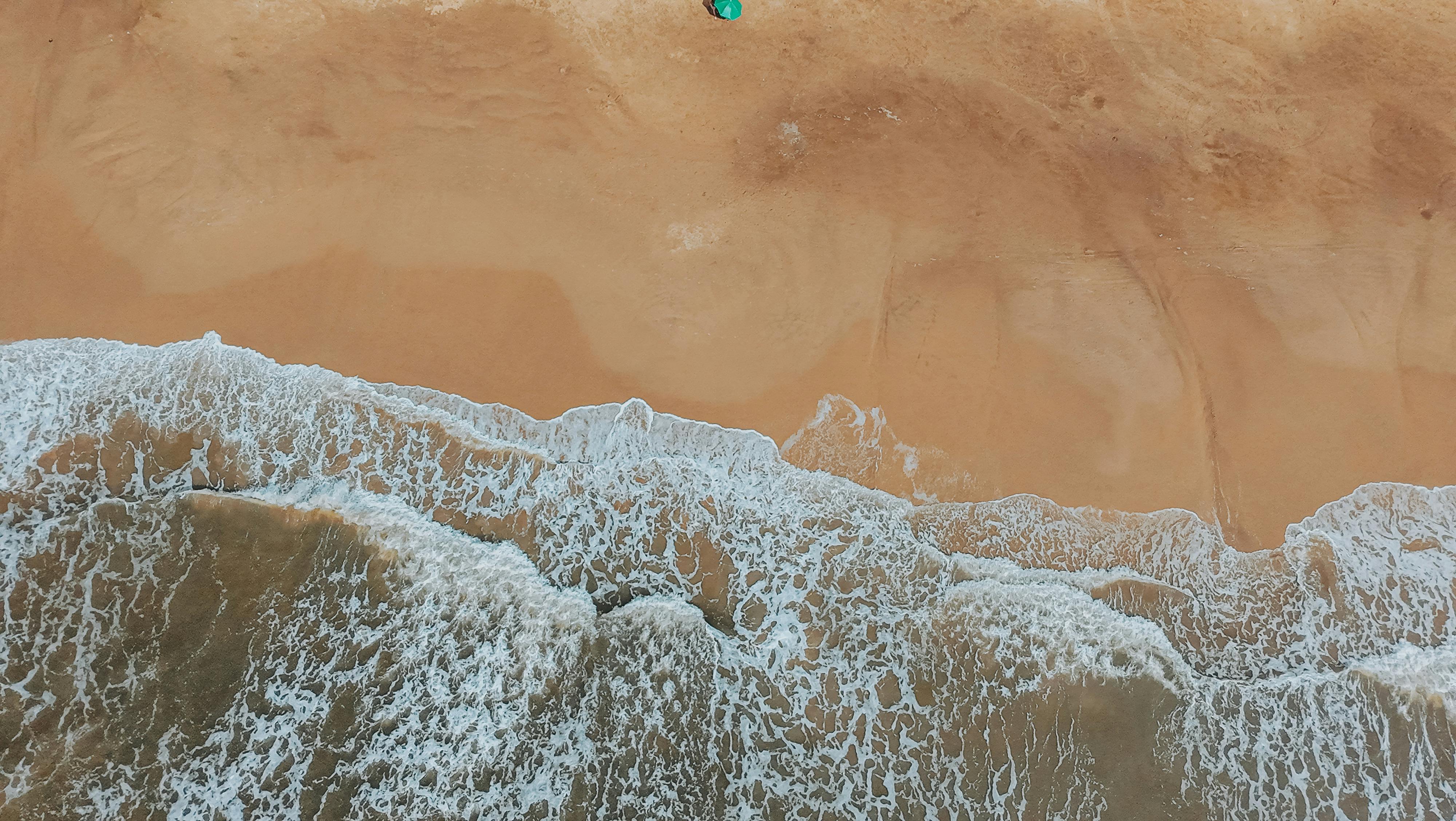 Aerial View of Imbé Beach, Brazil's Golden Shoreline · Free Stock Photo