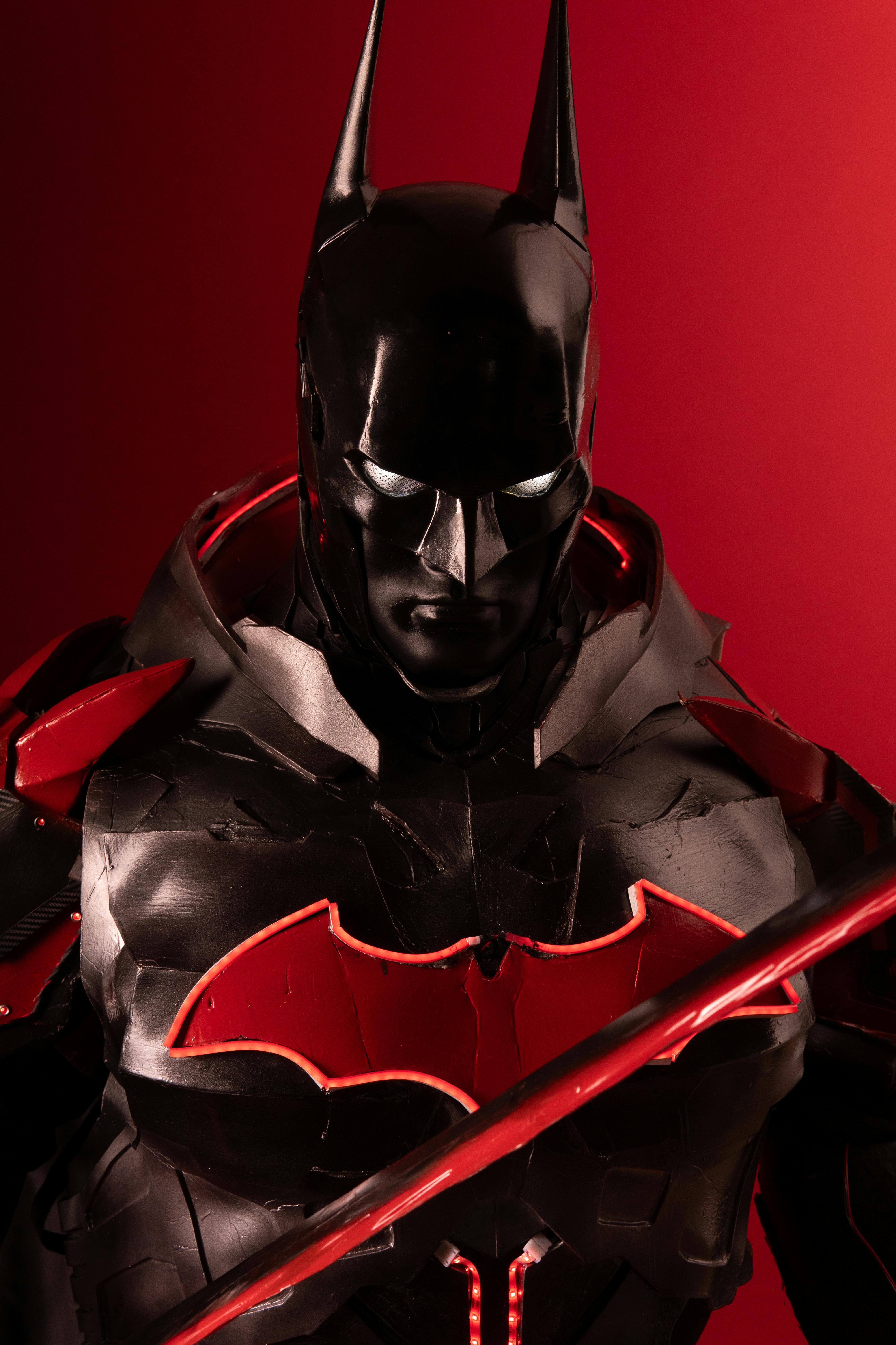 Futuristic Black and Red Character Armor Cosplay · Free Stock Photo