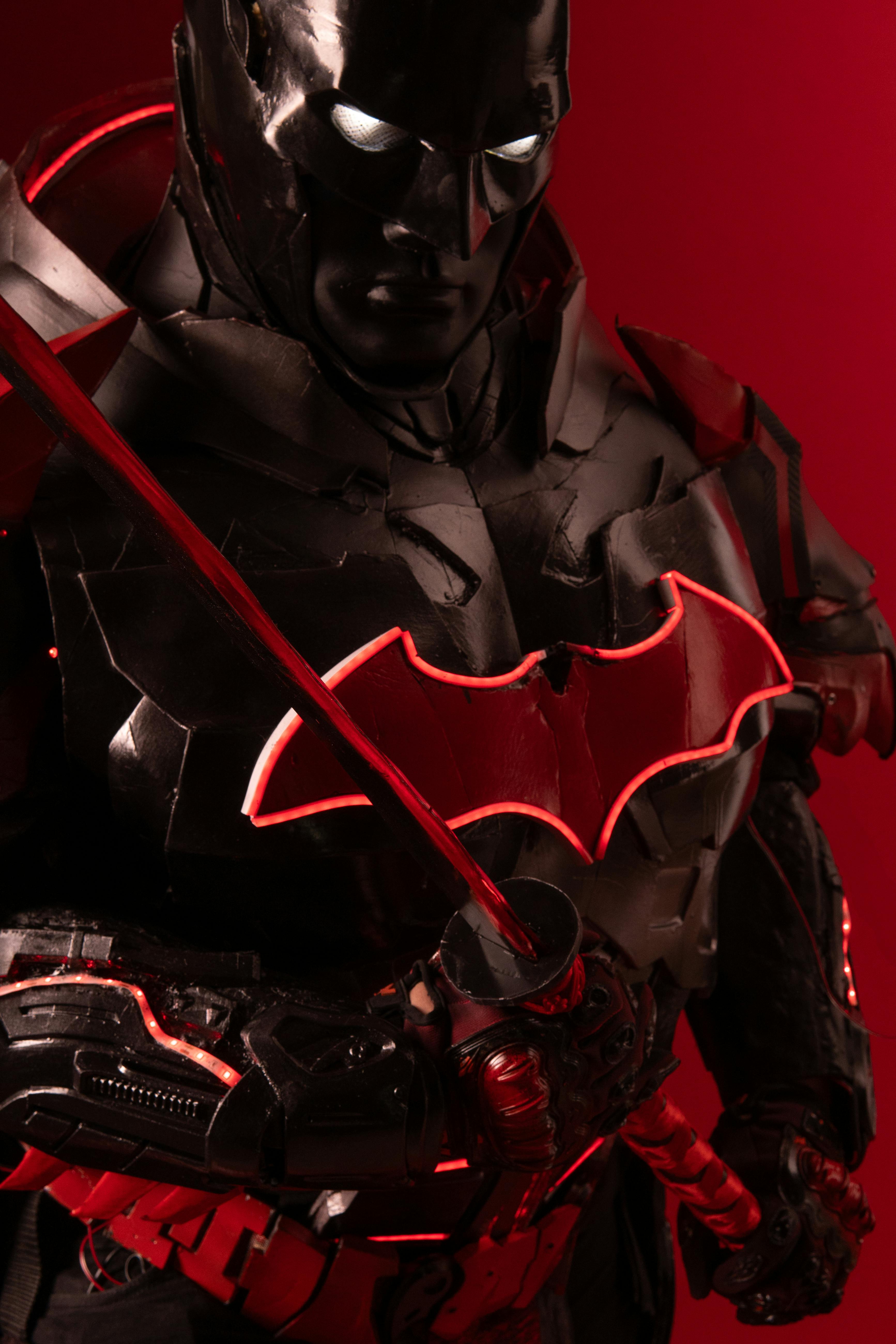 Futuristic Black and Red Cosplay Armor · Free Stock Photo