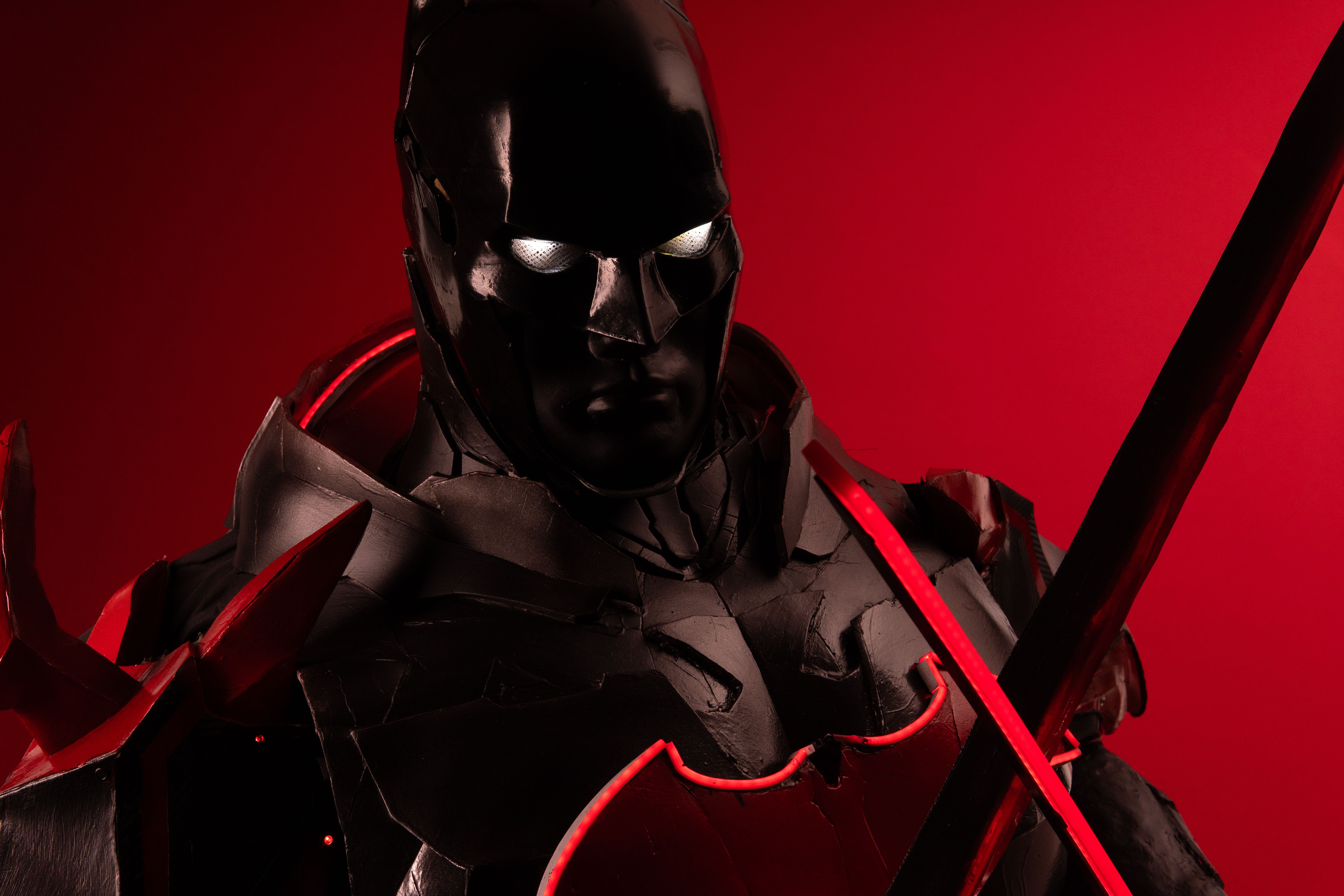 Intense Black and Red Cosplay Costume Portrait · Free Stock Photo