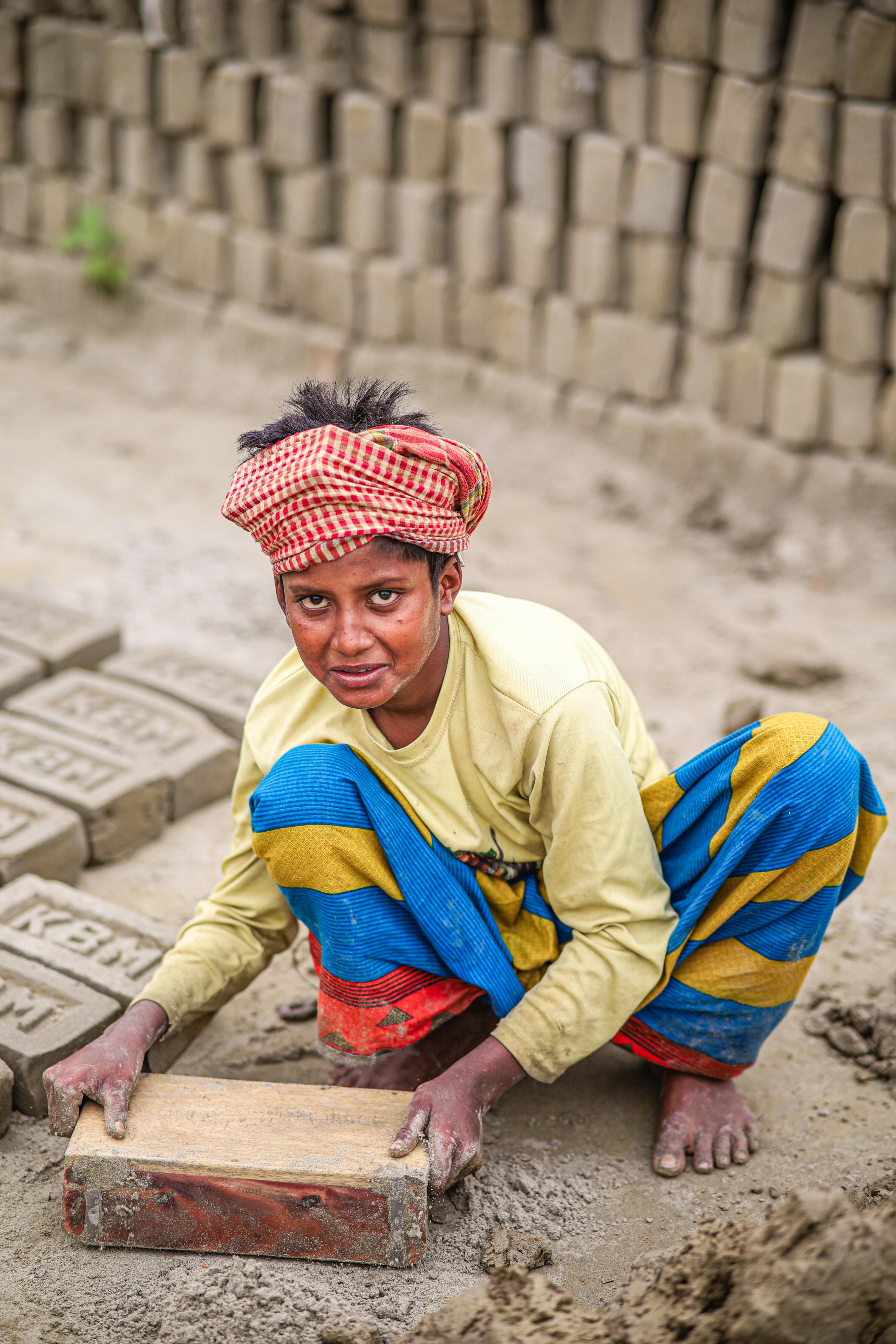 Young Brick Maker at Work in Brickyard · Free Stock Photo