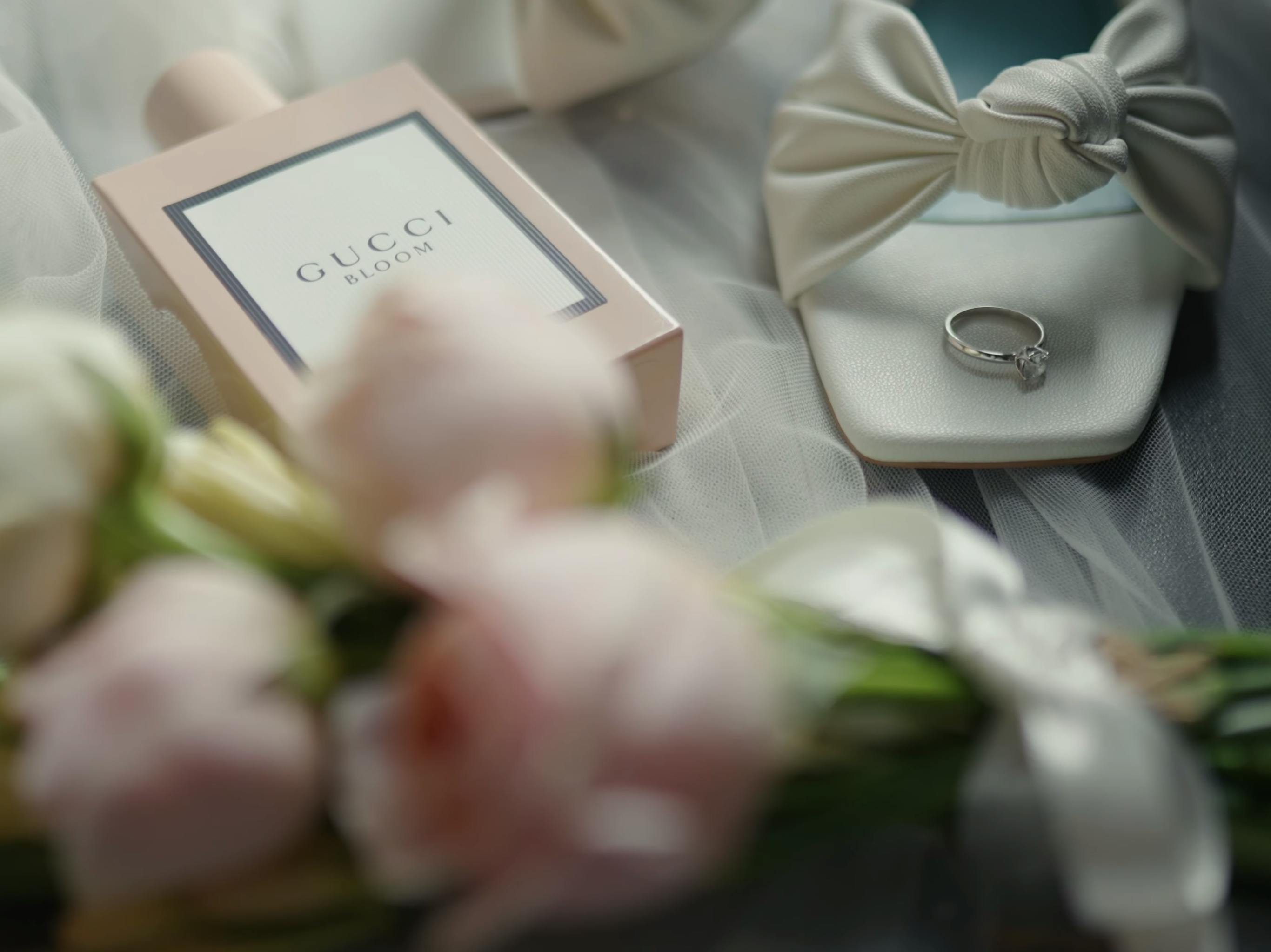 Elegant Bridal Details with Gucci Bloom Perfume · Free Stock Photo