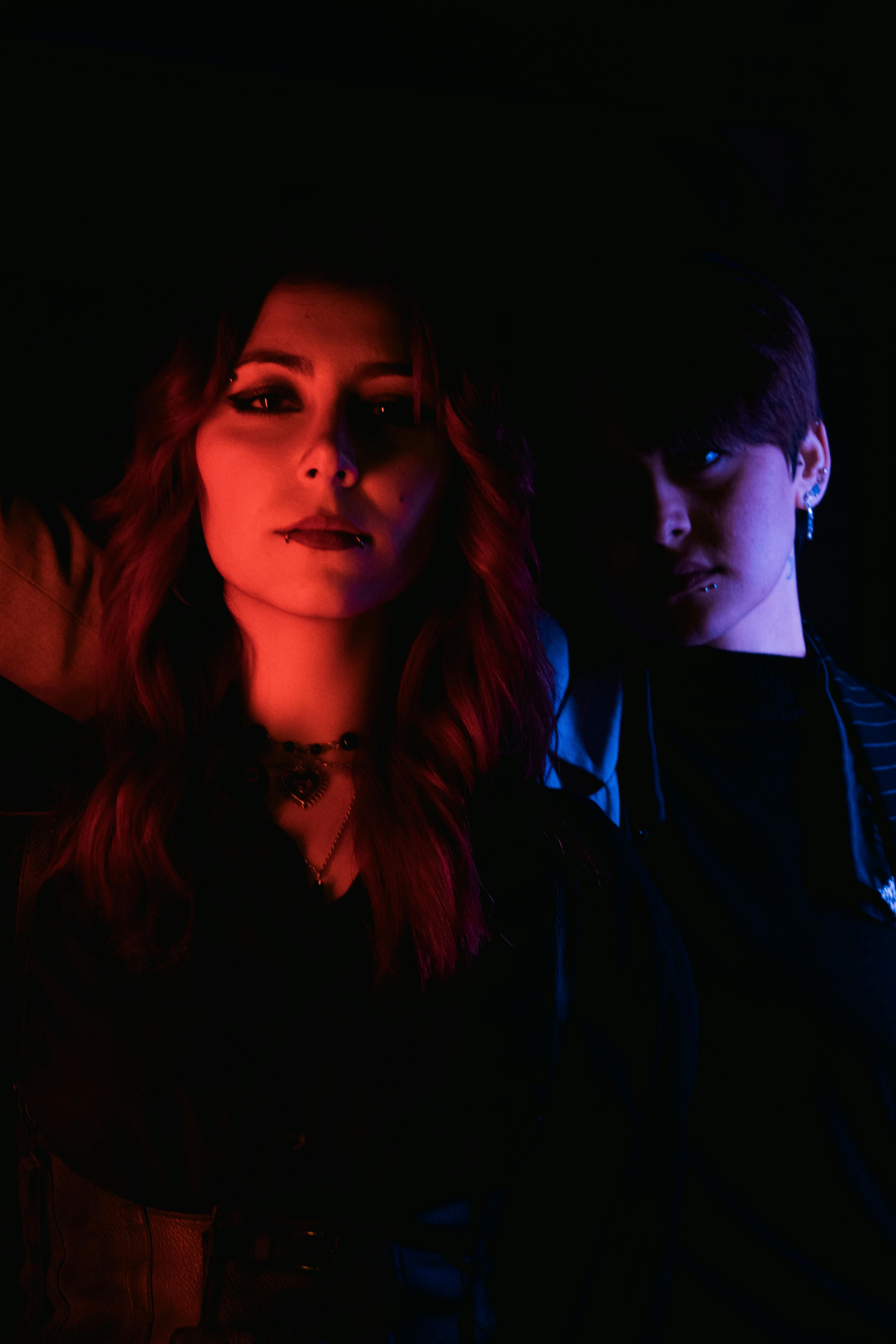 Creative Portrait with Dramatic Lighting Effect · Free Stock Photo