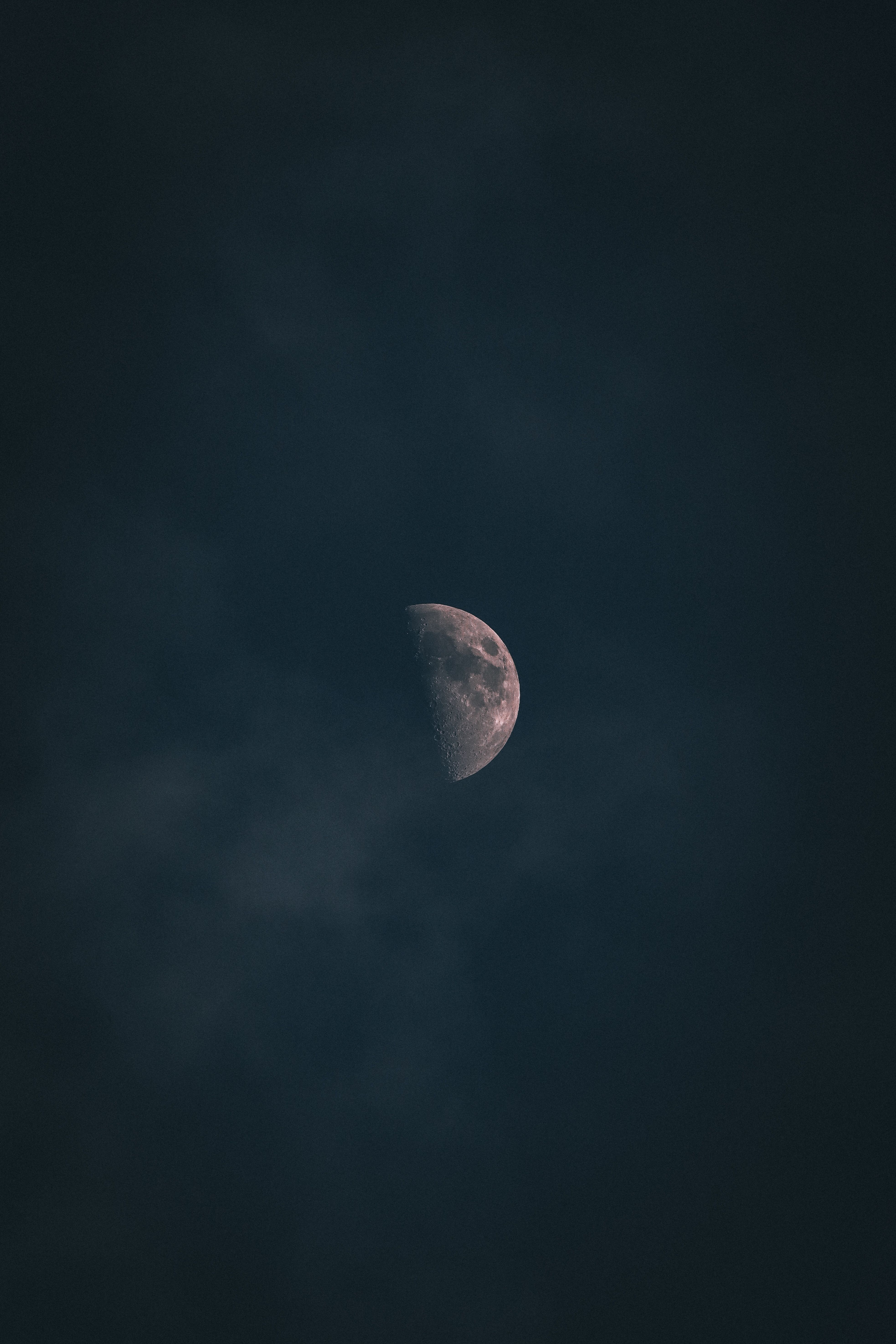 Stunning Half Moon in Night Sky over Sweden · Free Stock Photo