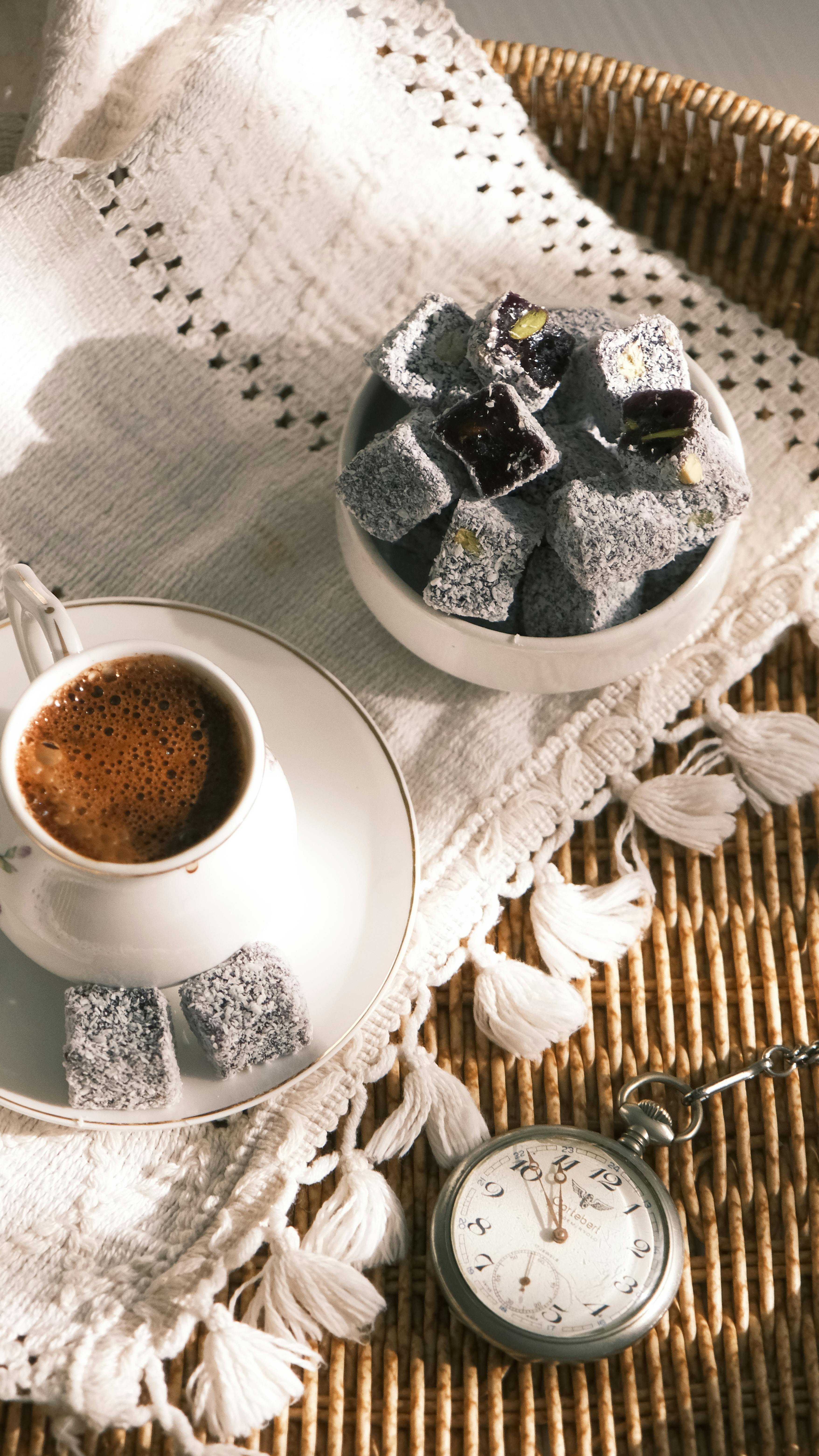 Traditional Turkish Coffee and Turkish Delight · Free Stock Photo