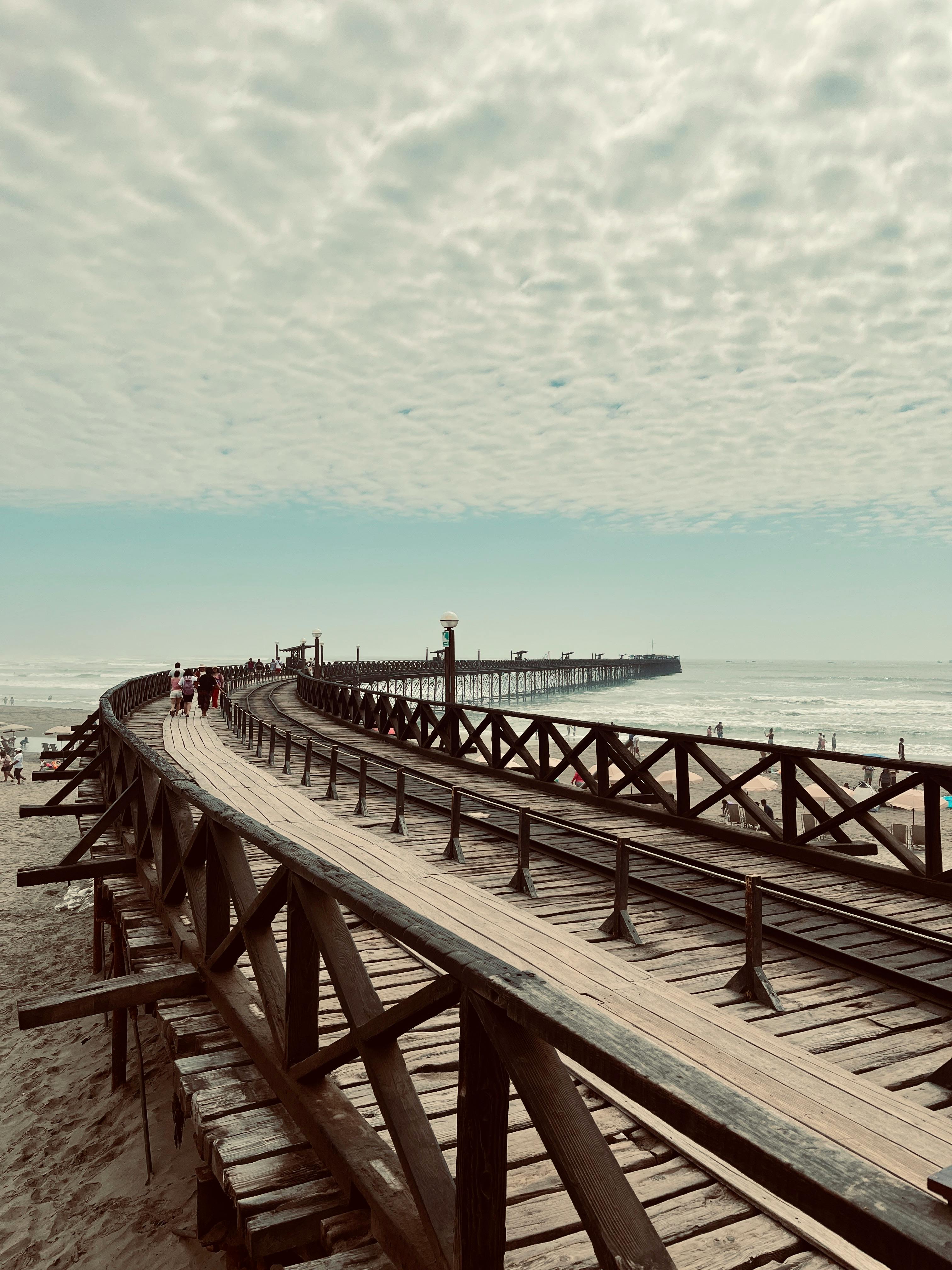 Historic Wooden Pier at Pimentel Beach, Peru · Free Stock Photo