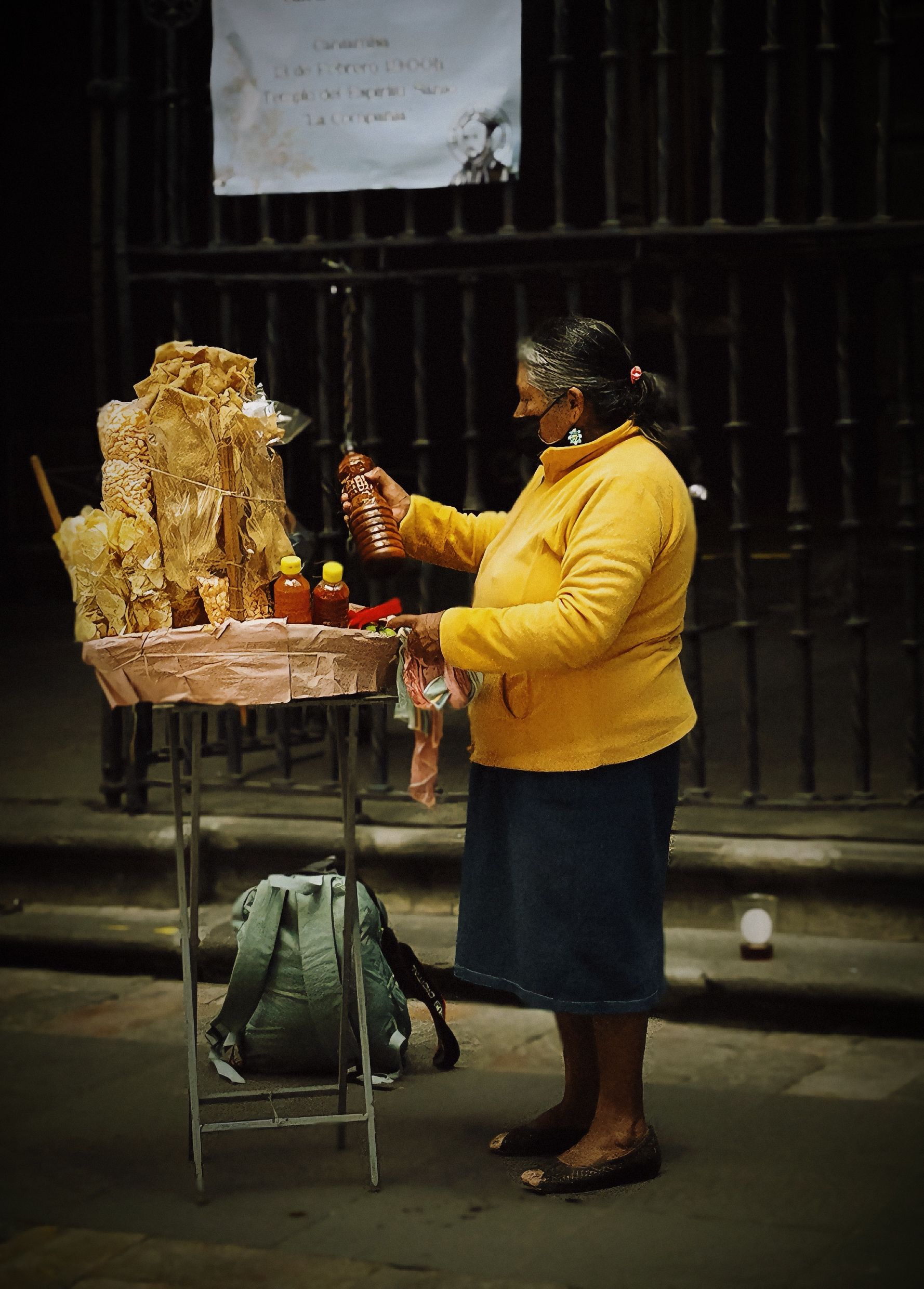 Street Vendor Selling Snacks in Mexico City · Free Stock Photo