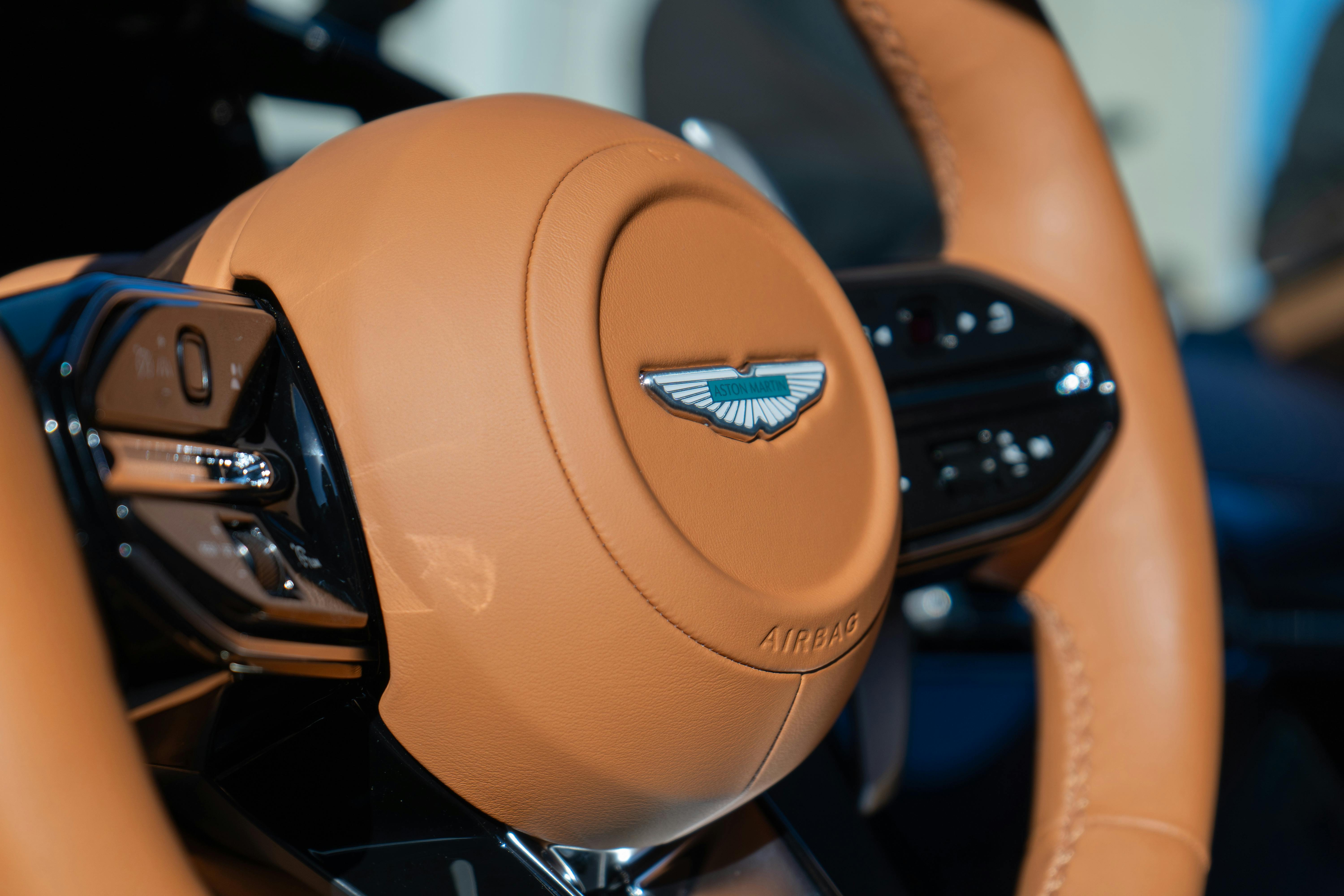 Luxury Car Steering Wheel Close-Up · Free Stock Photo