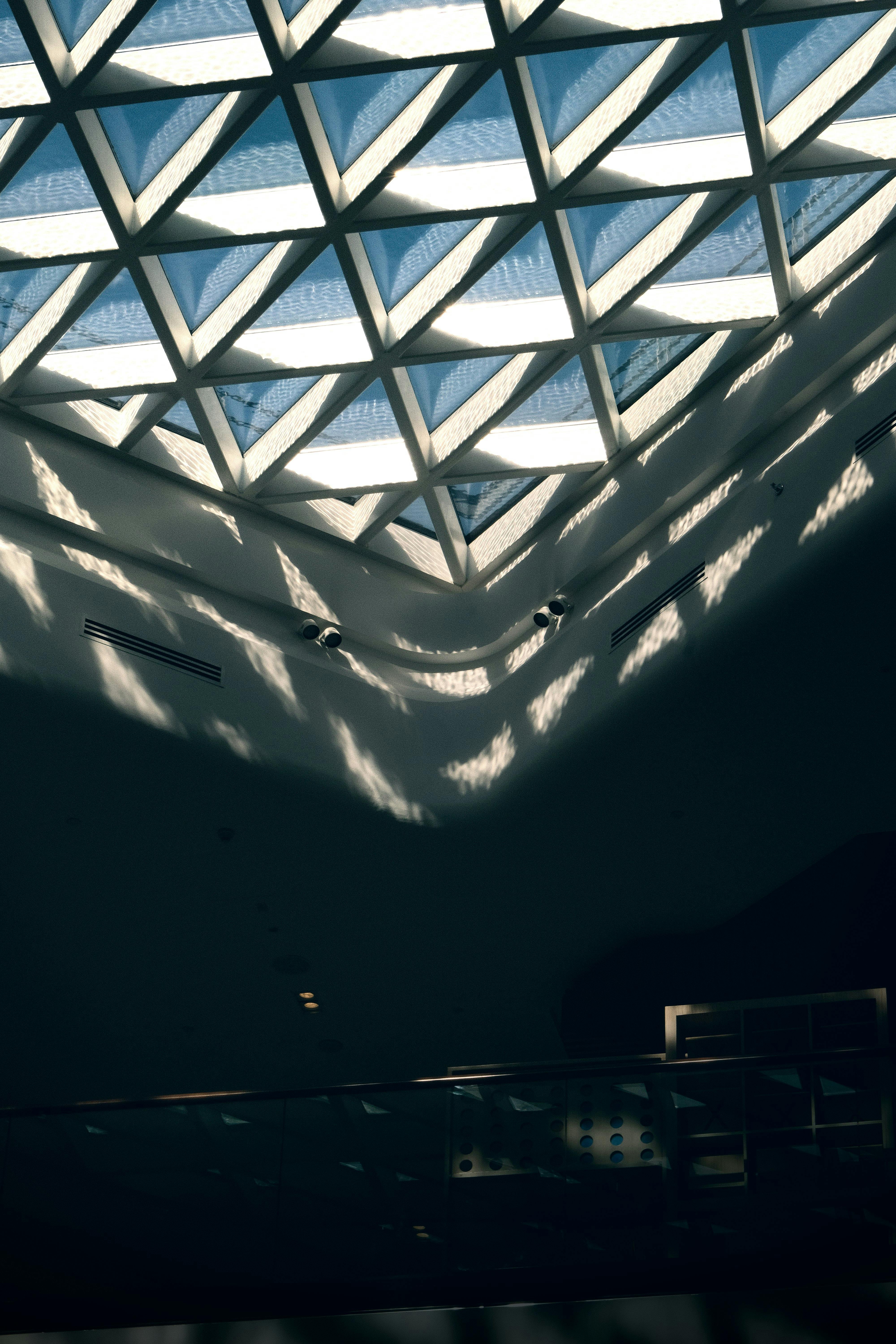 Modern Skylight with Geometric Patterns · Free Stock Photo