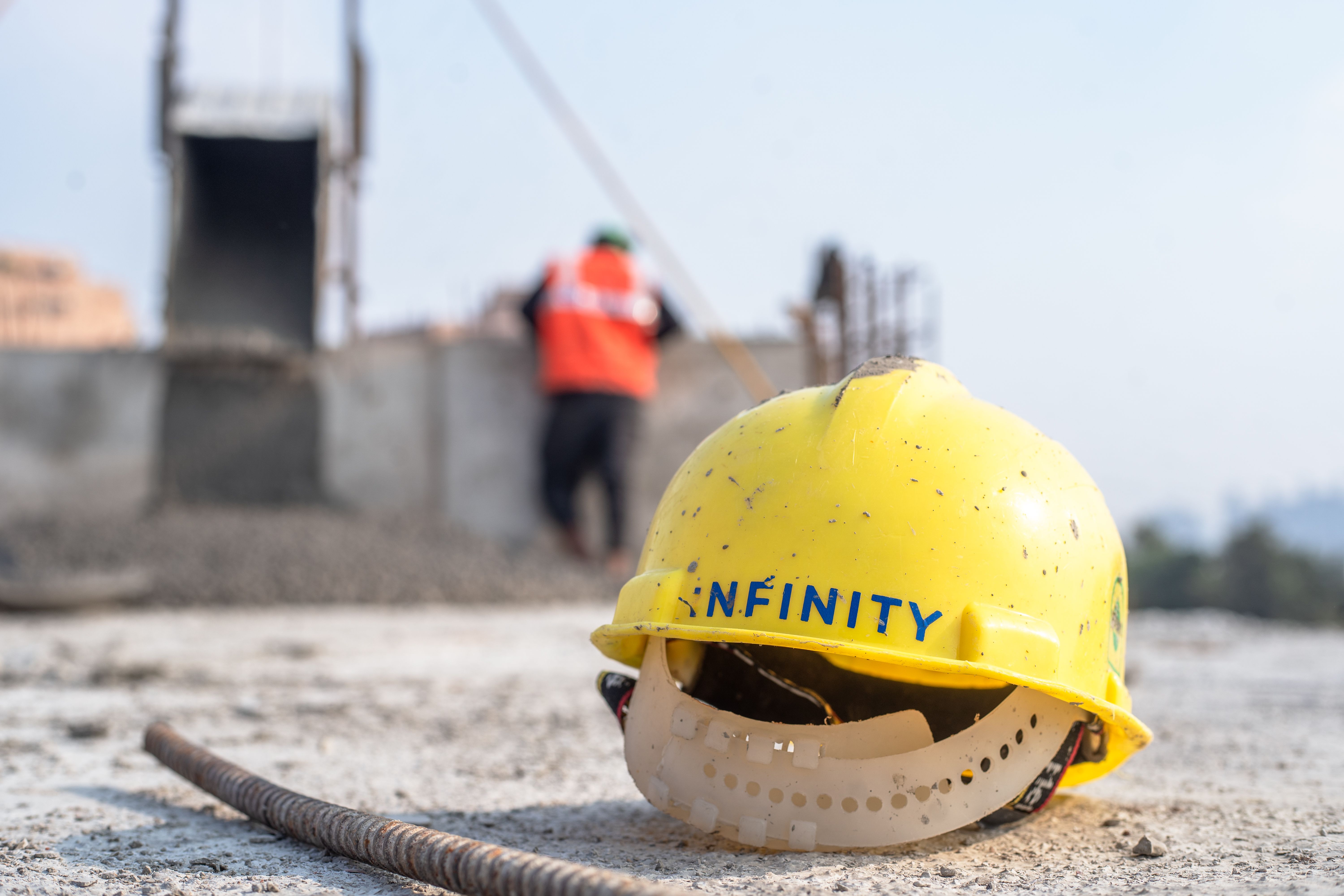 Construction Site with Yellow Safety Helmet · Free Stock Photo