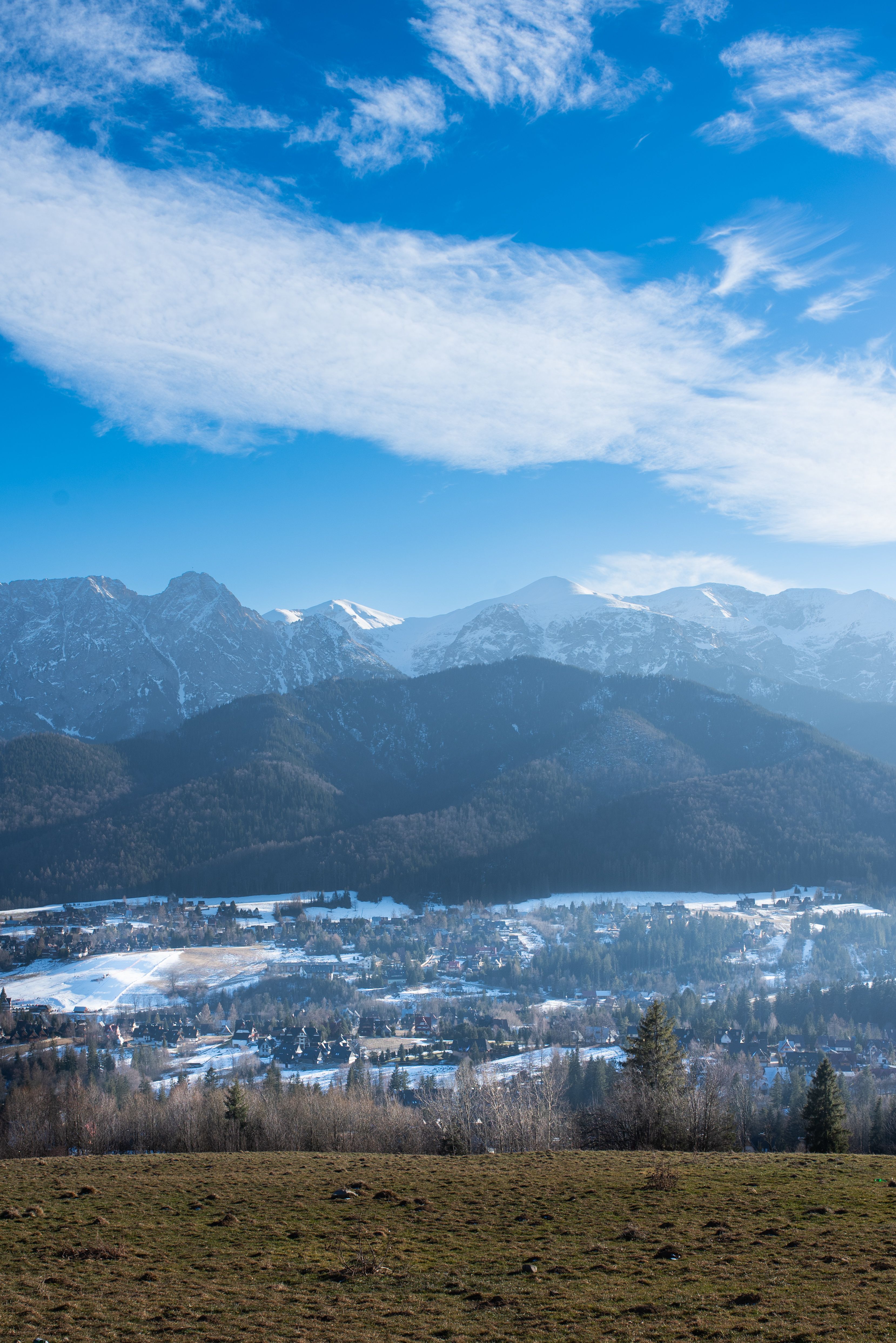 Scenic View of Zakopane in Winter with Tatra Mountains · Free Stock Photo