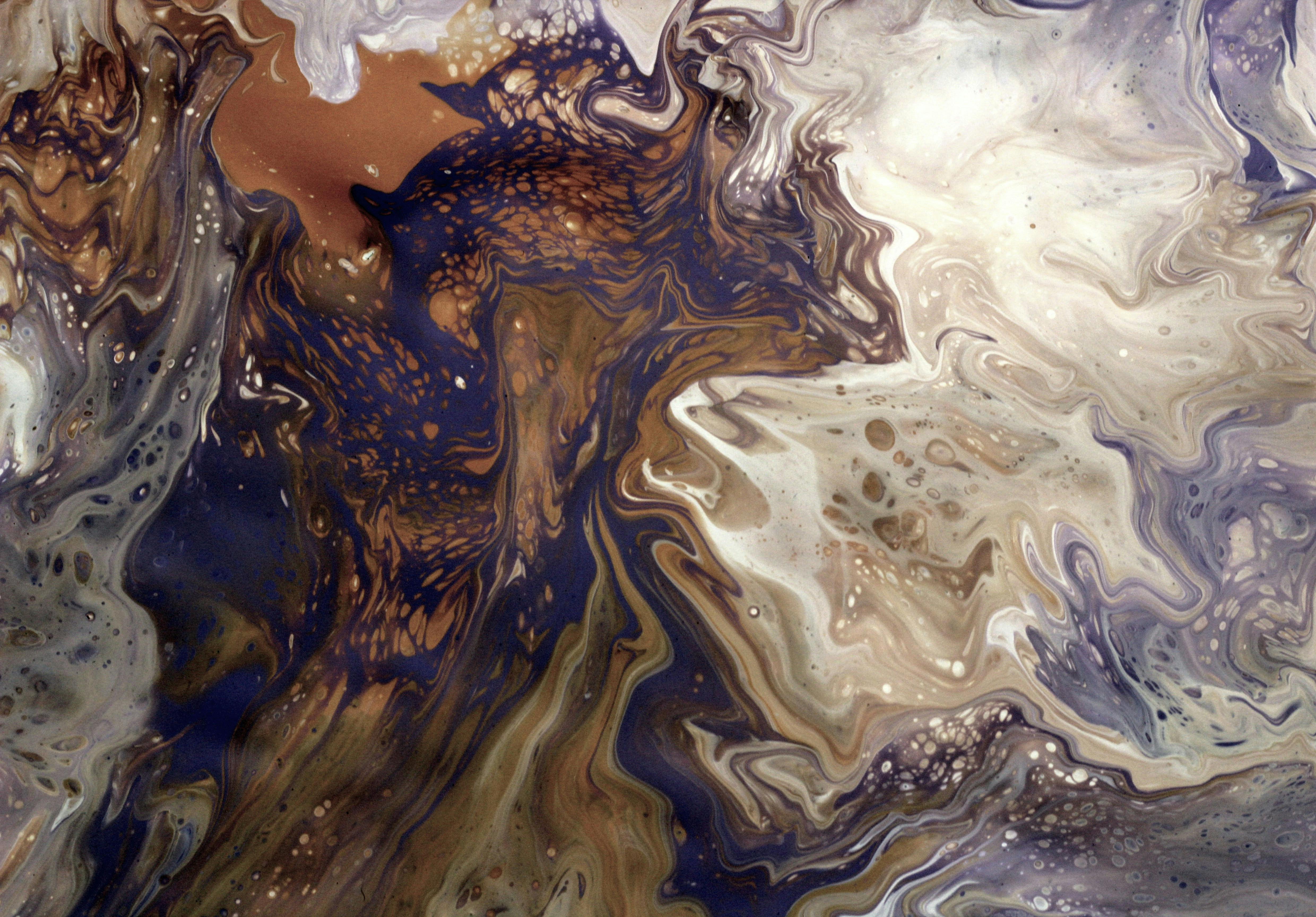 Art Abstrait à Texture Marbrée Dans Des Tons Terreux · Photo gratuite