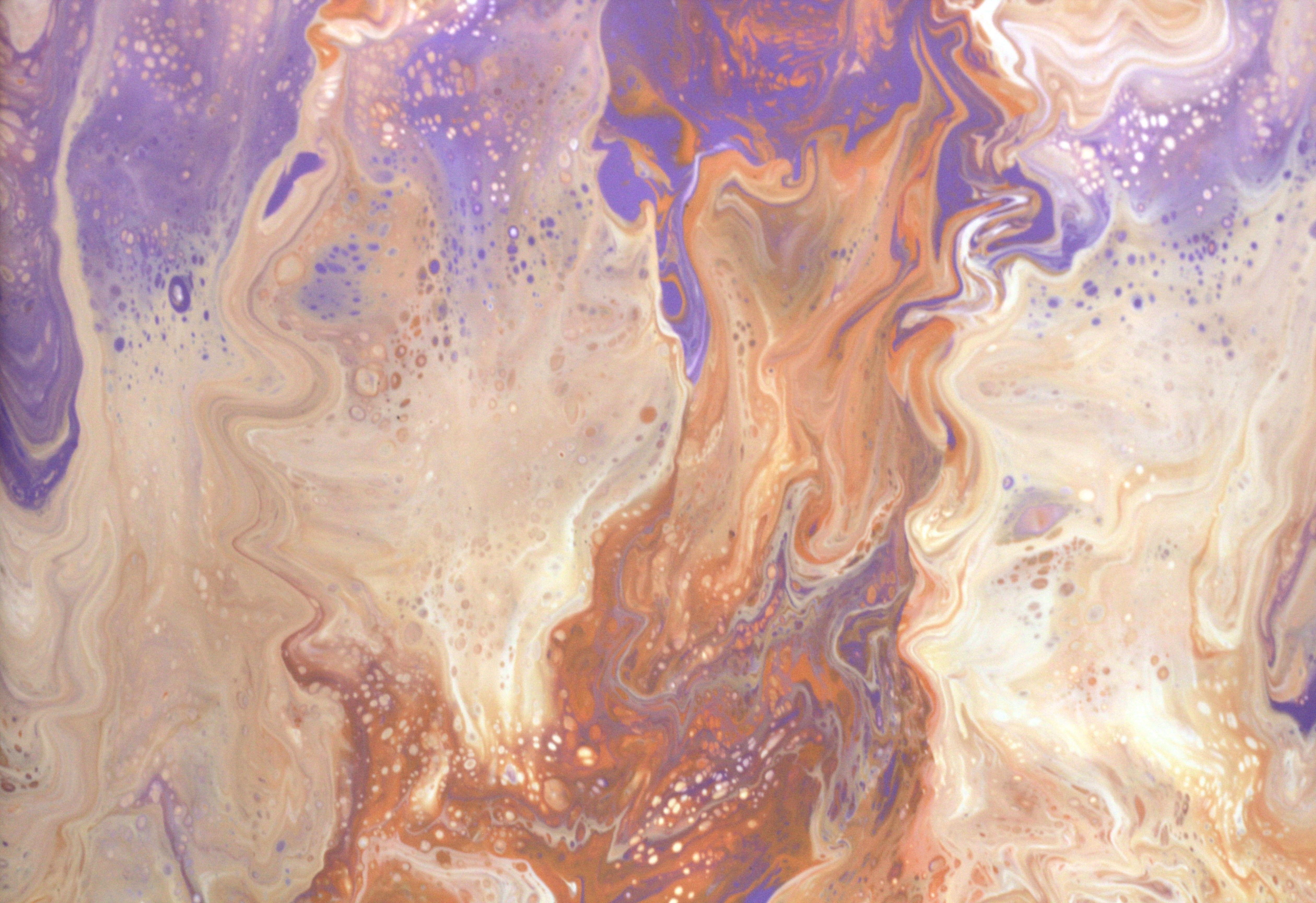 Vibrant Abstract Marbled Painting with Swirls · Free Stock Photo