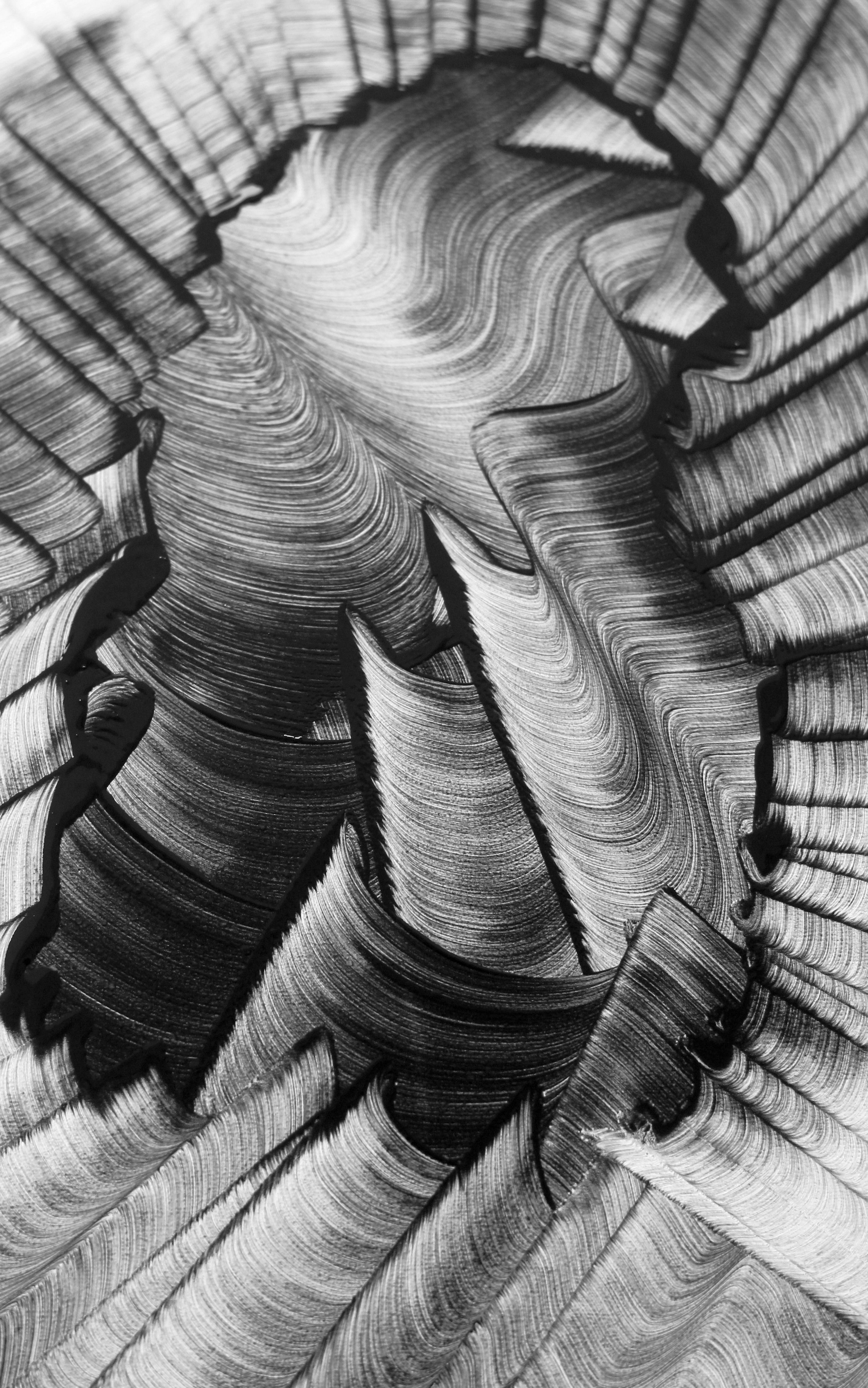Abstract Monochrome Swirl Art with Brush Strokes · Free Stock Photo