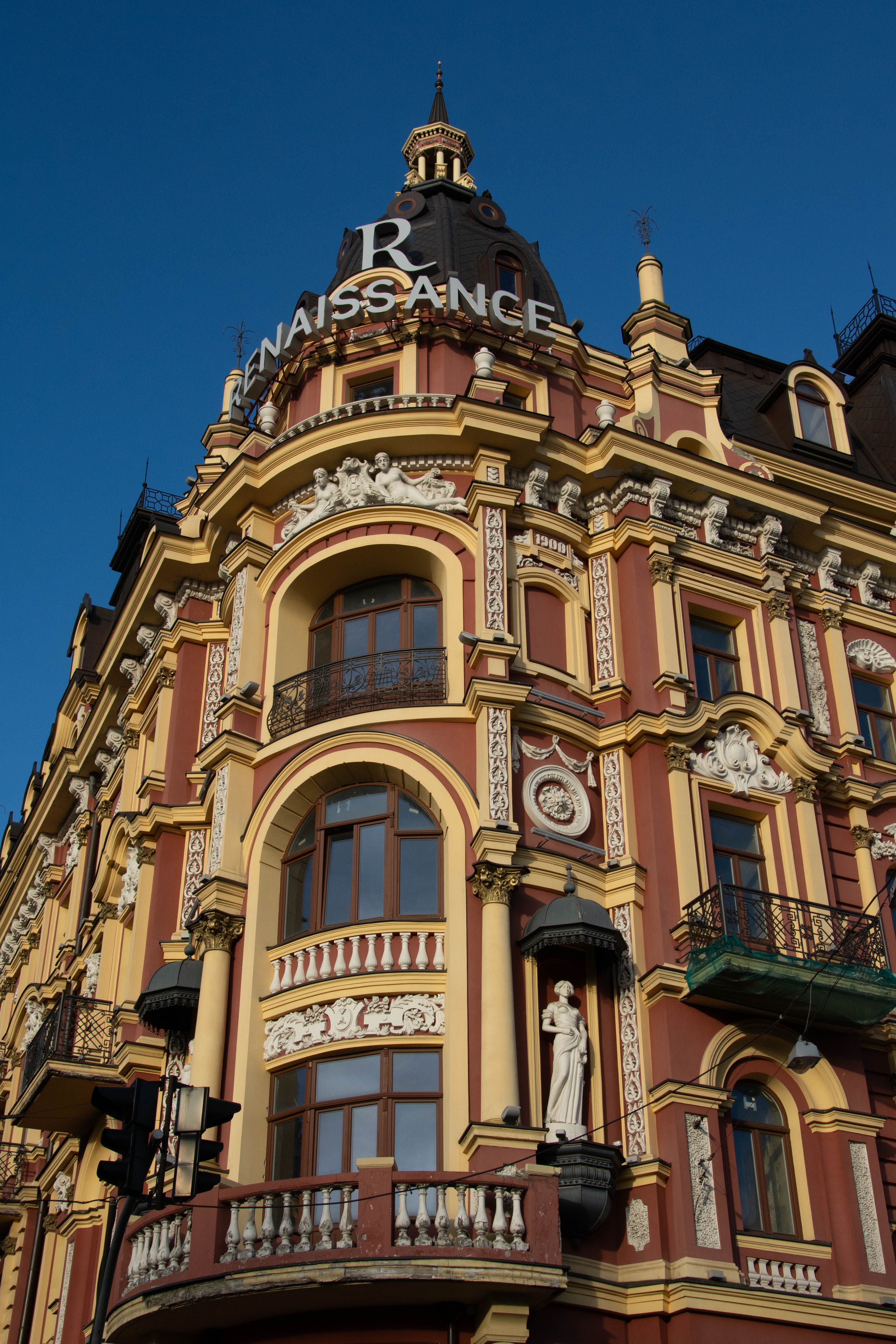 Renaissance Building in Kyiv Architectural Detail · Free Stock Photo