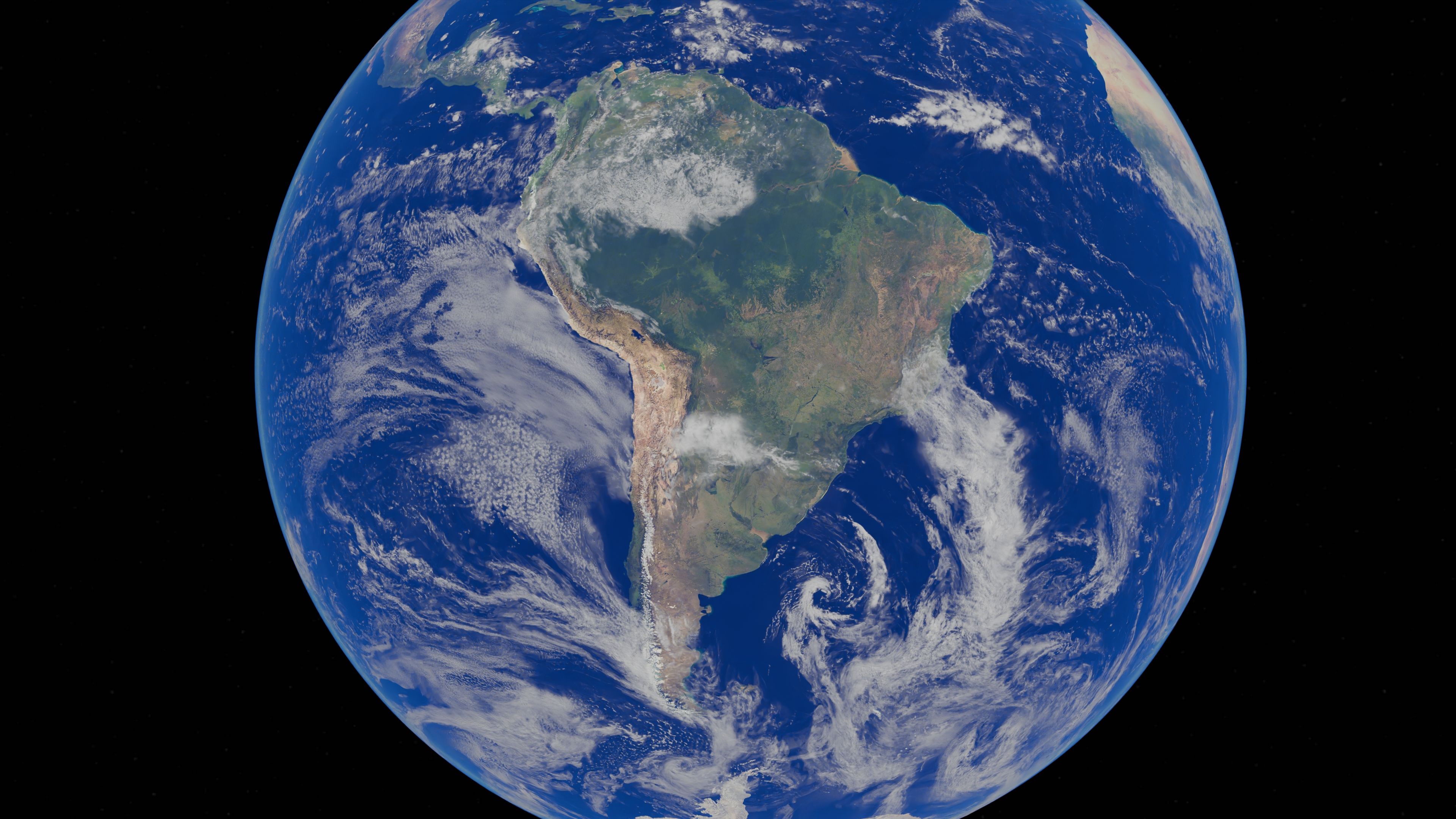 Satellite View of Earth Highlighting South America · Free Stock Photo