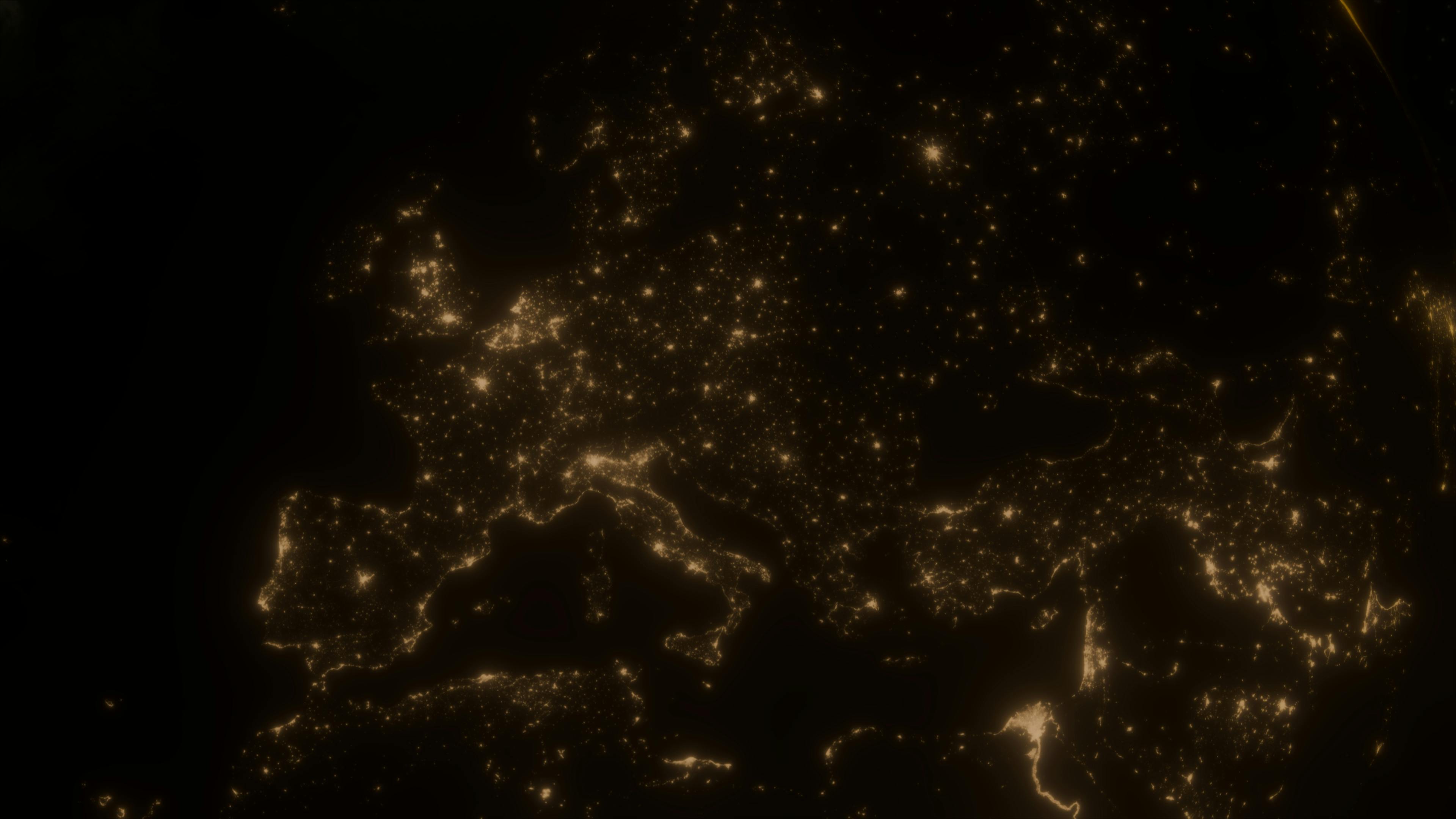 Stunning Aerial View of Europe at Night · Free Stock Photo