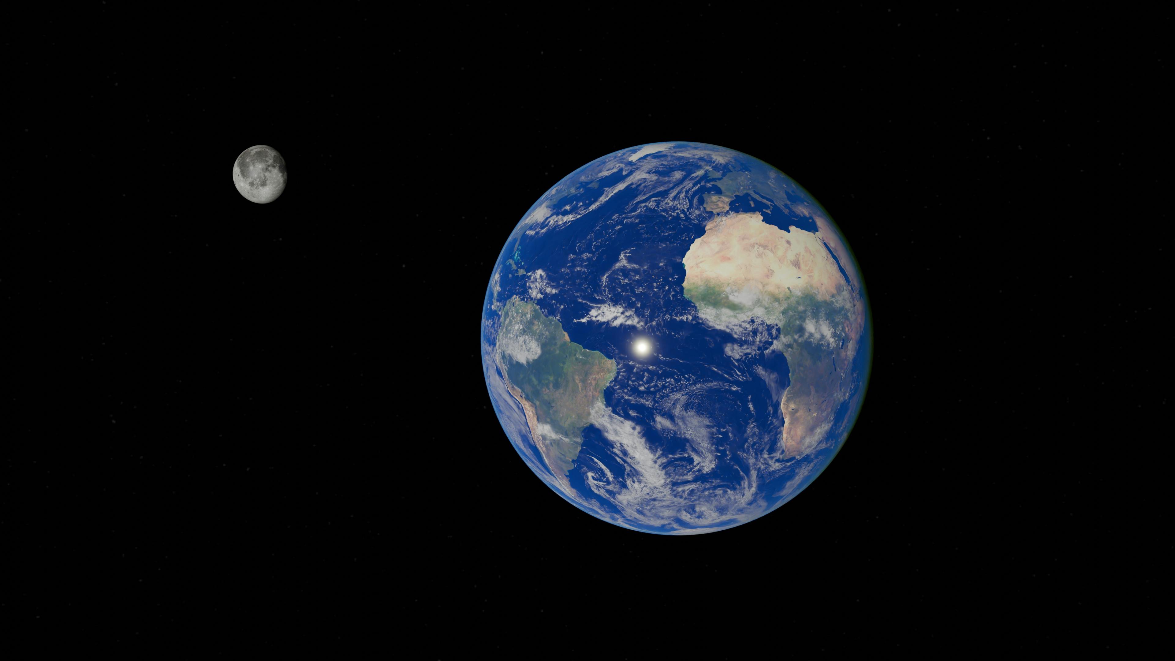 Erde Mit Mond · Kostenloses Stock-Foto