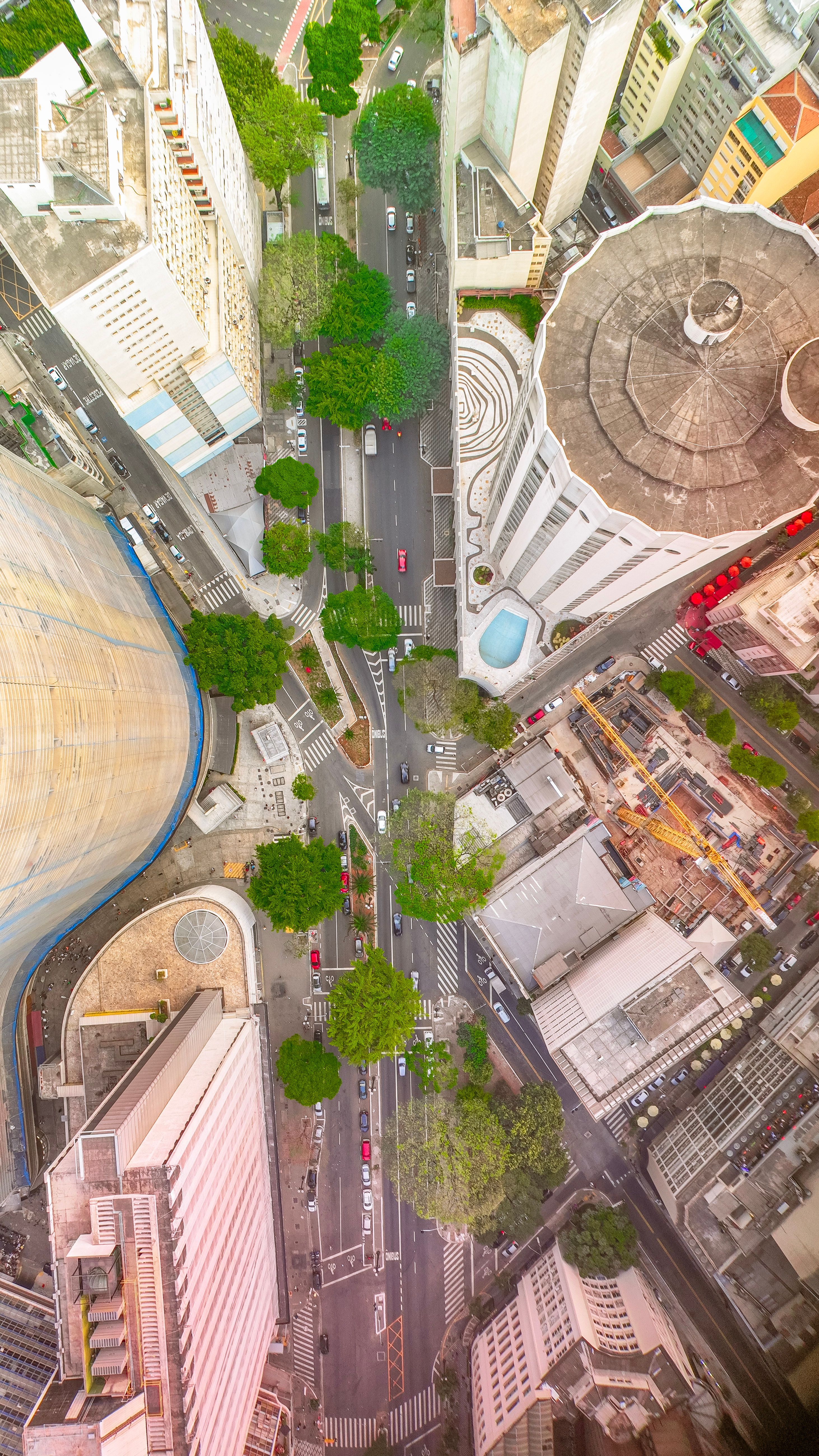 Aerial View of Urban Cityscape with Skyscrapers · Free Stock Photo