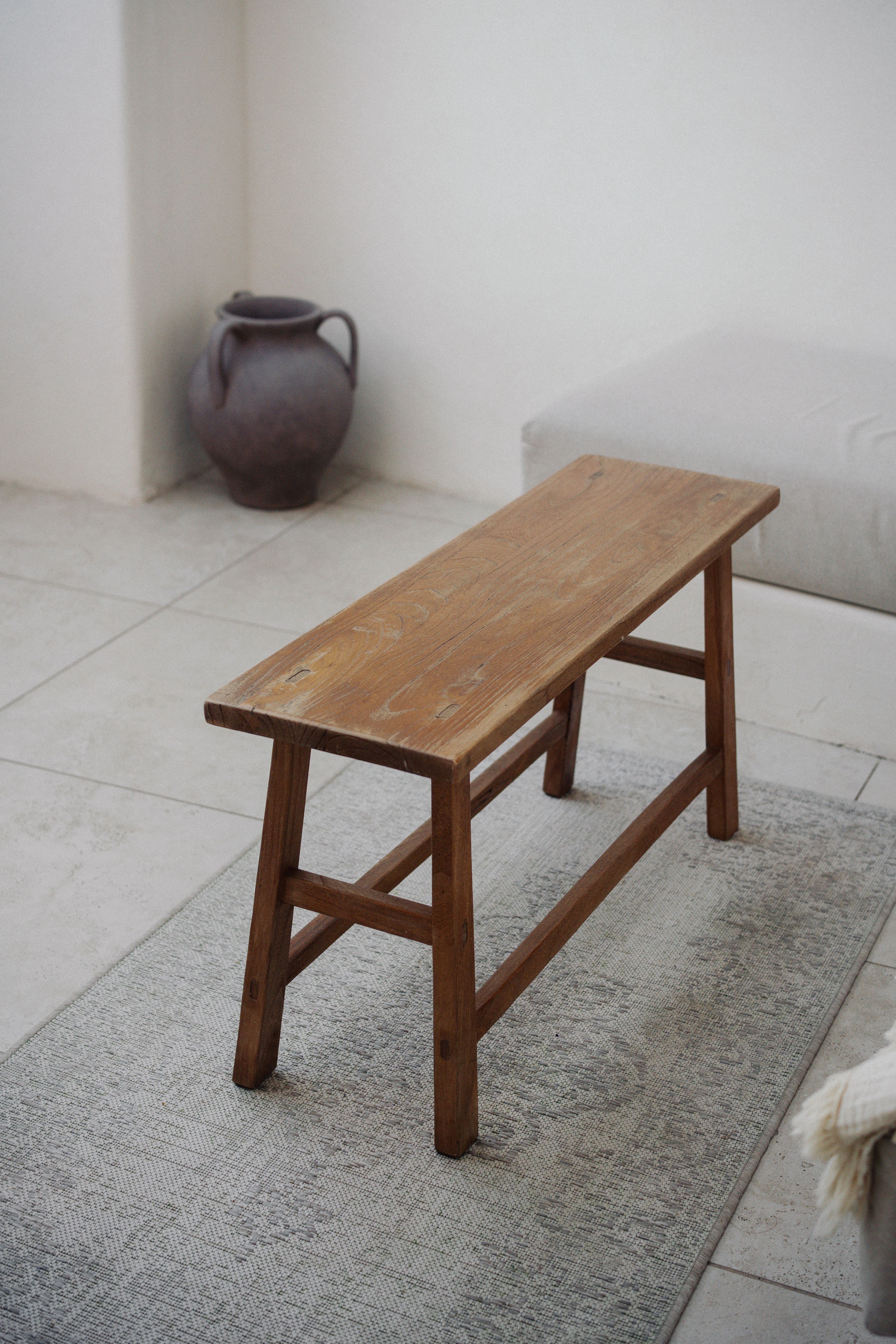 Minimalist Wooden Bench in Calm Interior Setting · Free Stock Photo