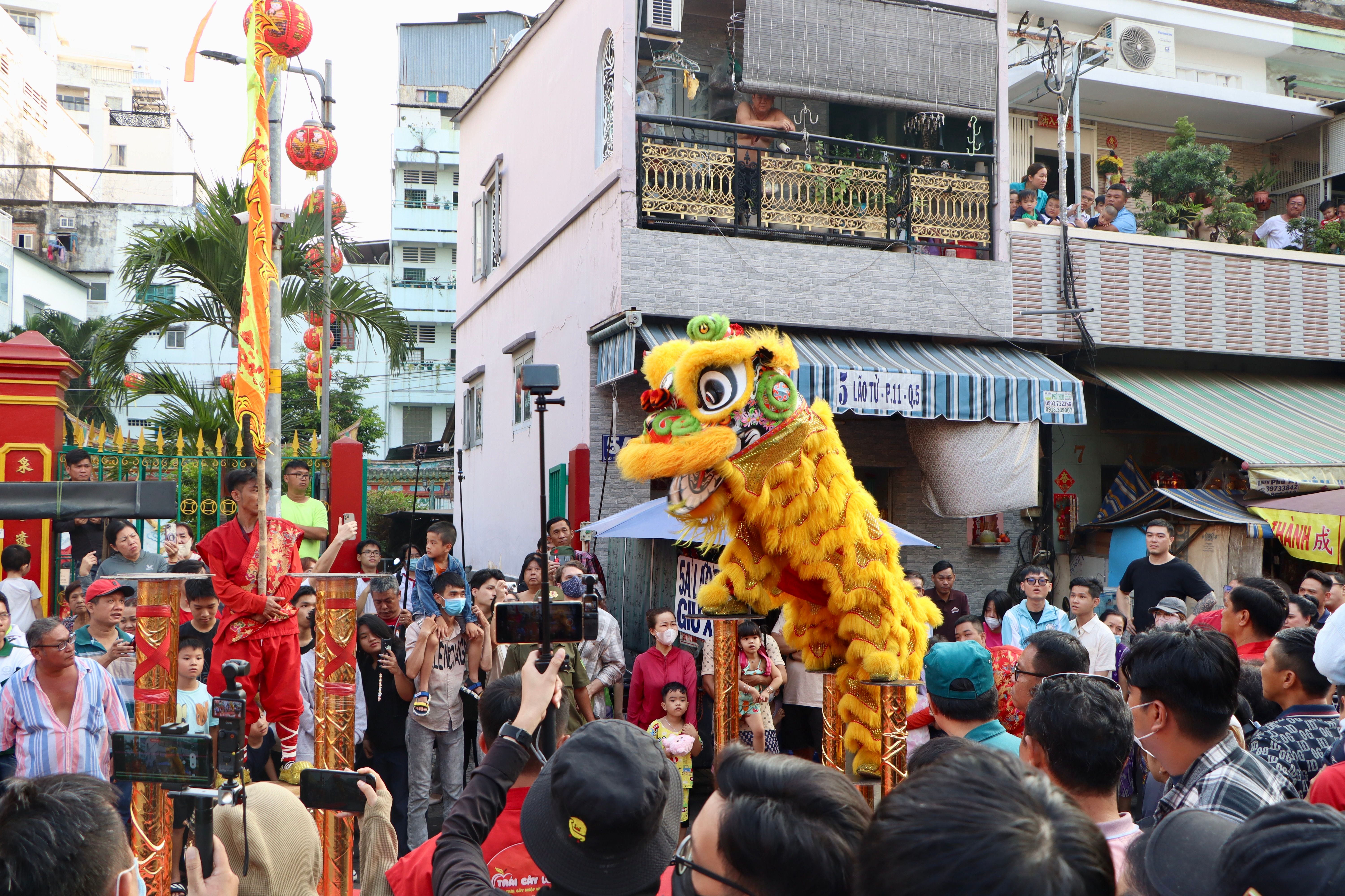 Vibrant Chinese Lion Dance Festival Celebration · Free Stock Photo
