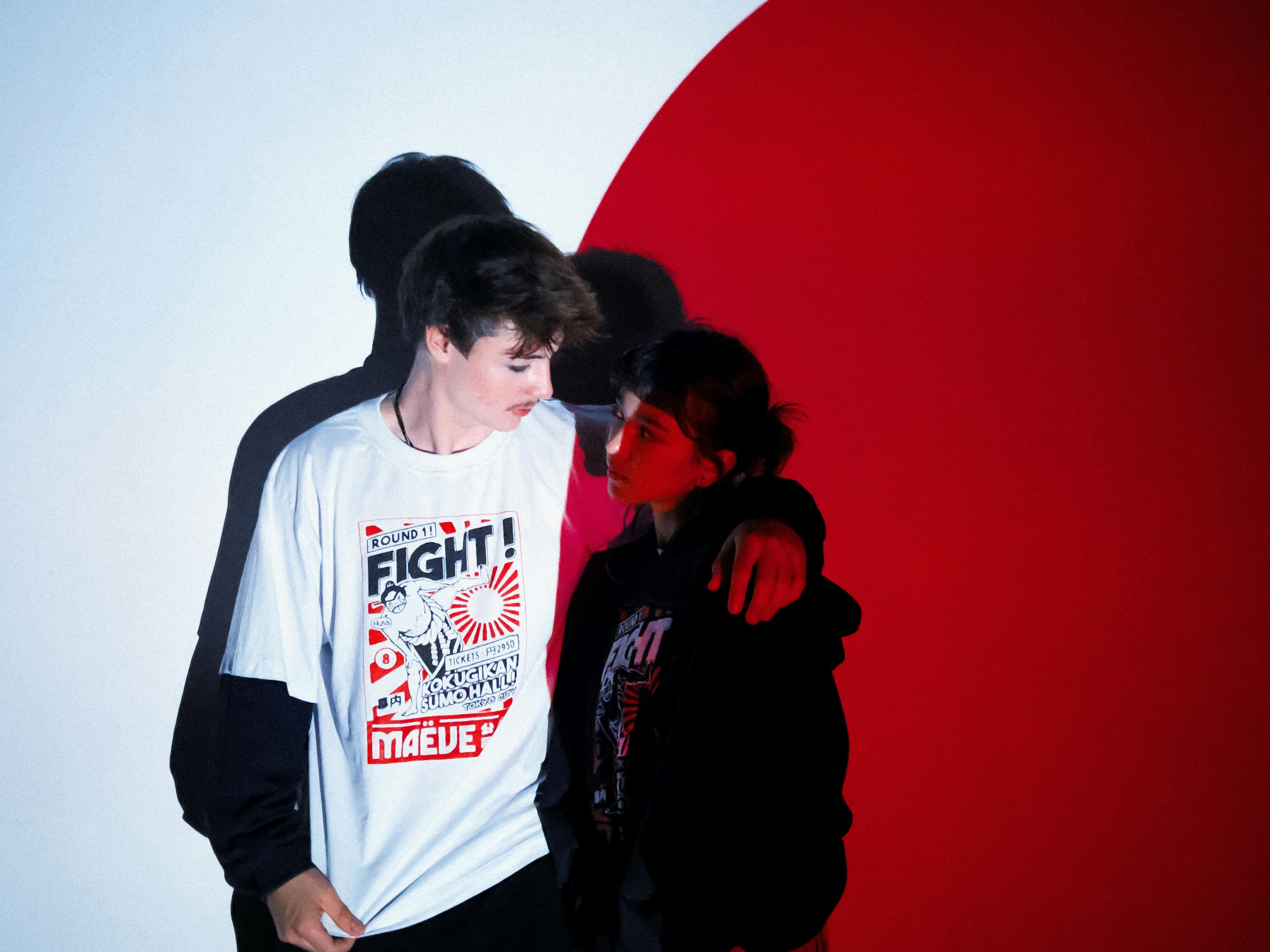 Artistic photo of couple in dramatic red lighting · Free Stock Photo