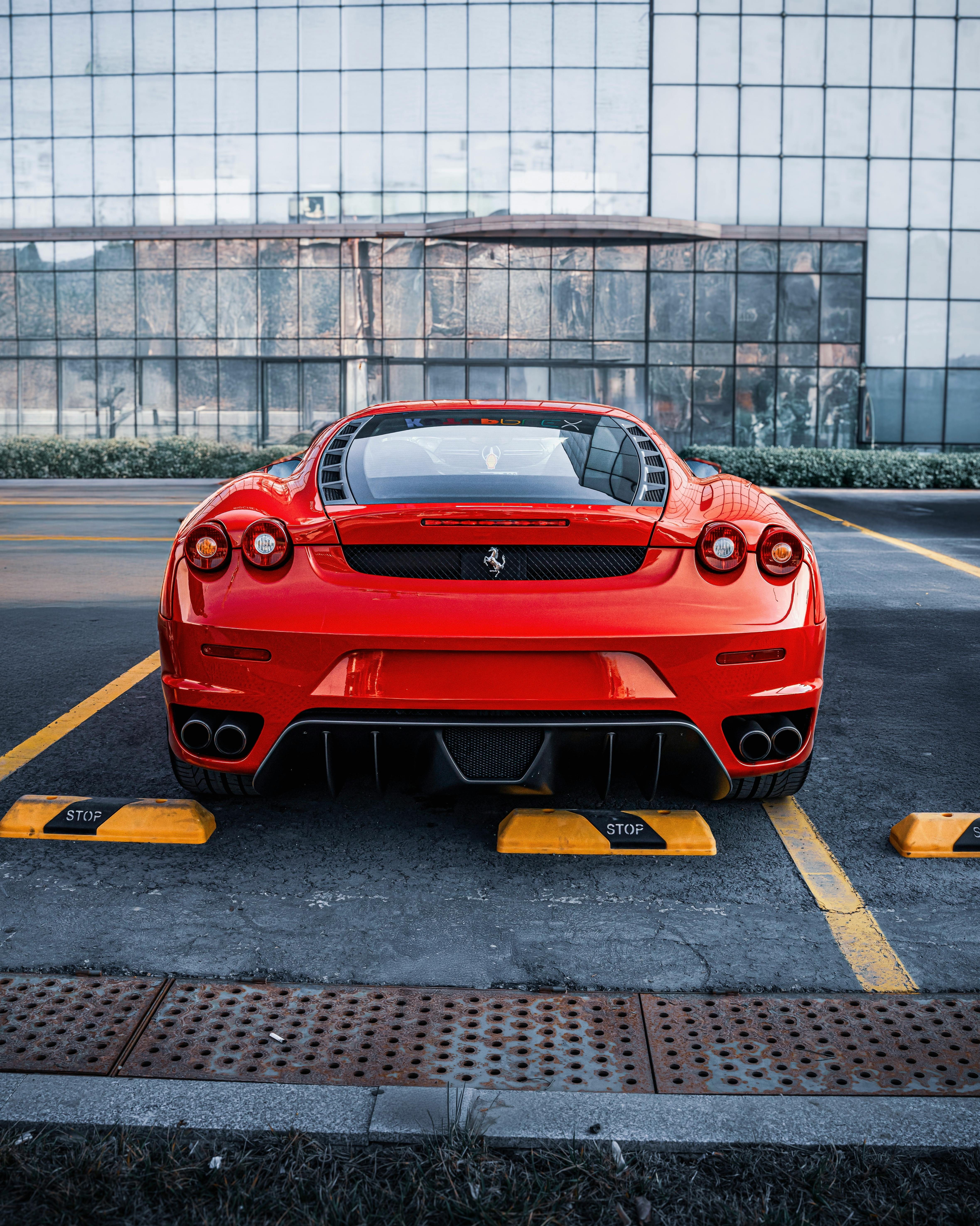 Luxury Red Ferrari Parked in Ankara · Free Stock Photo