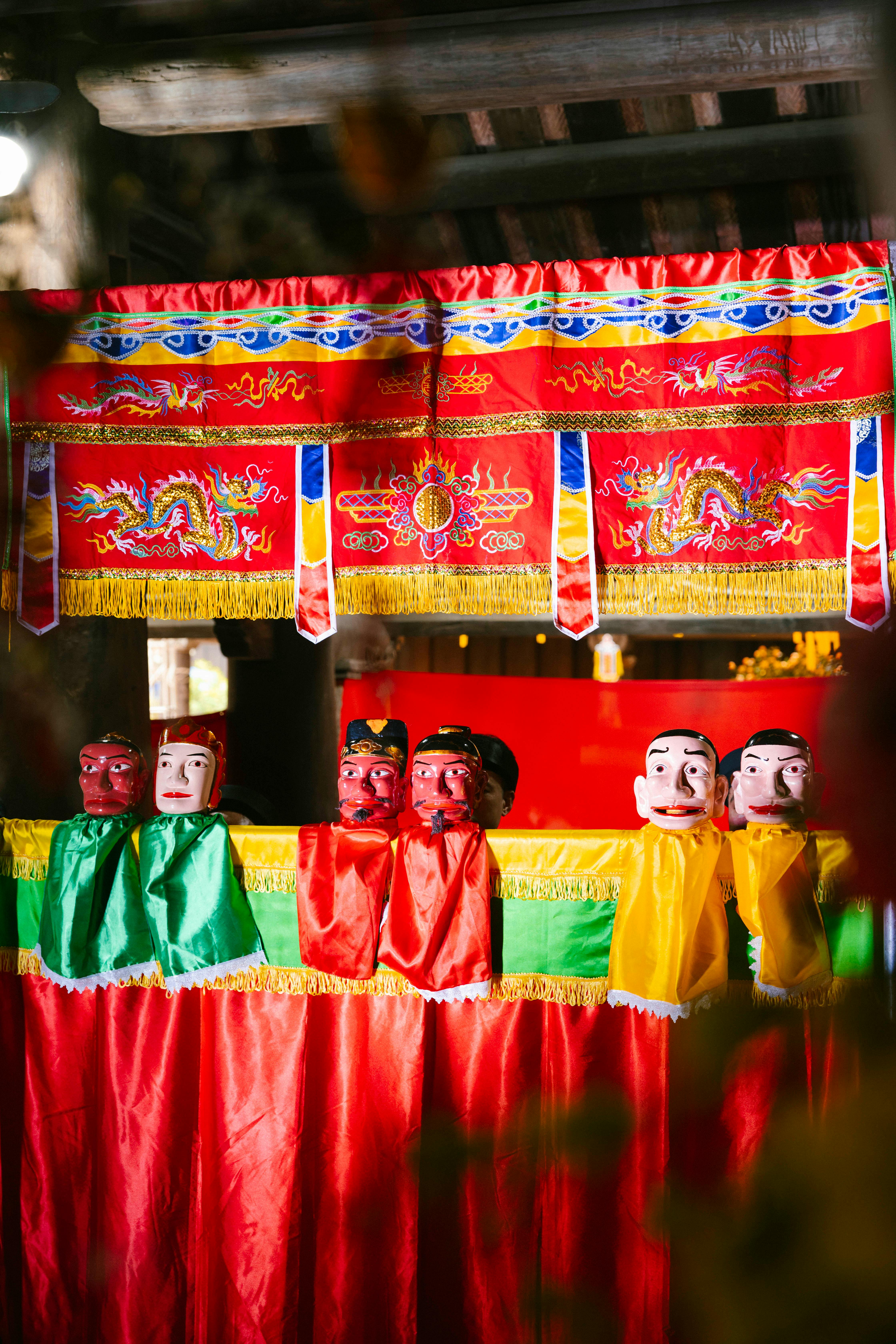 Traditional Asian Puppet Show Display · Free Stock Photo