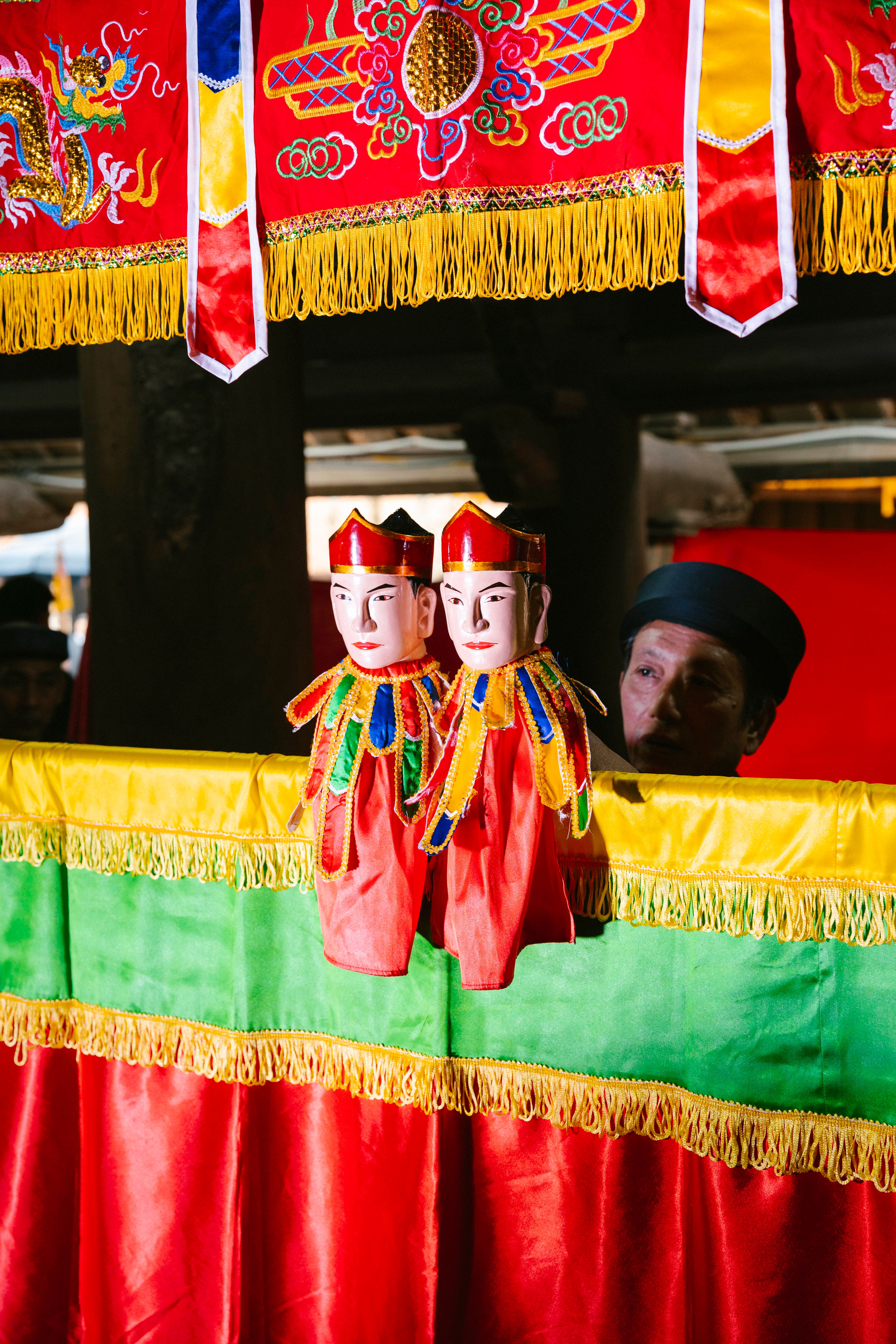 Asian Puppet Show with Colorful Traditional Costumes · Free Stock Photo