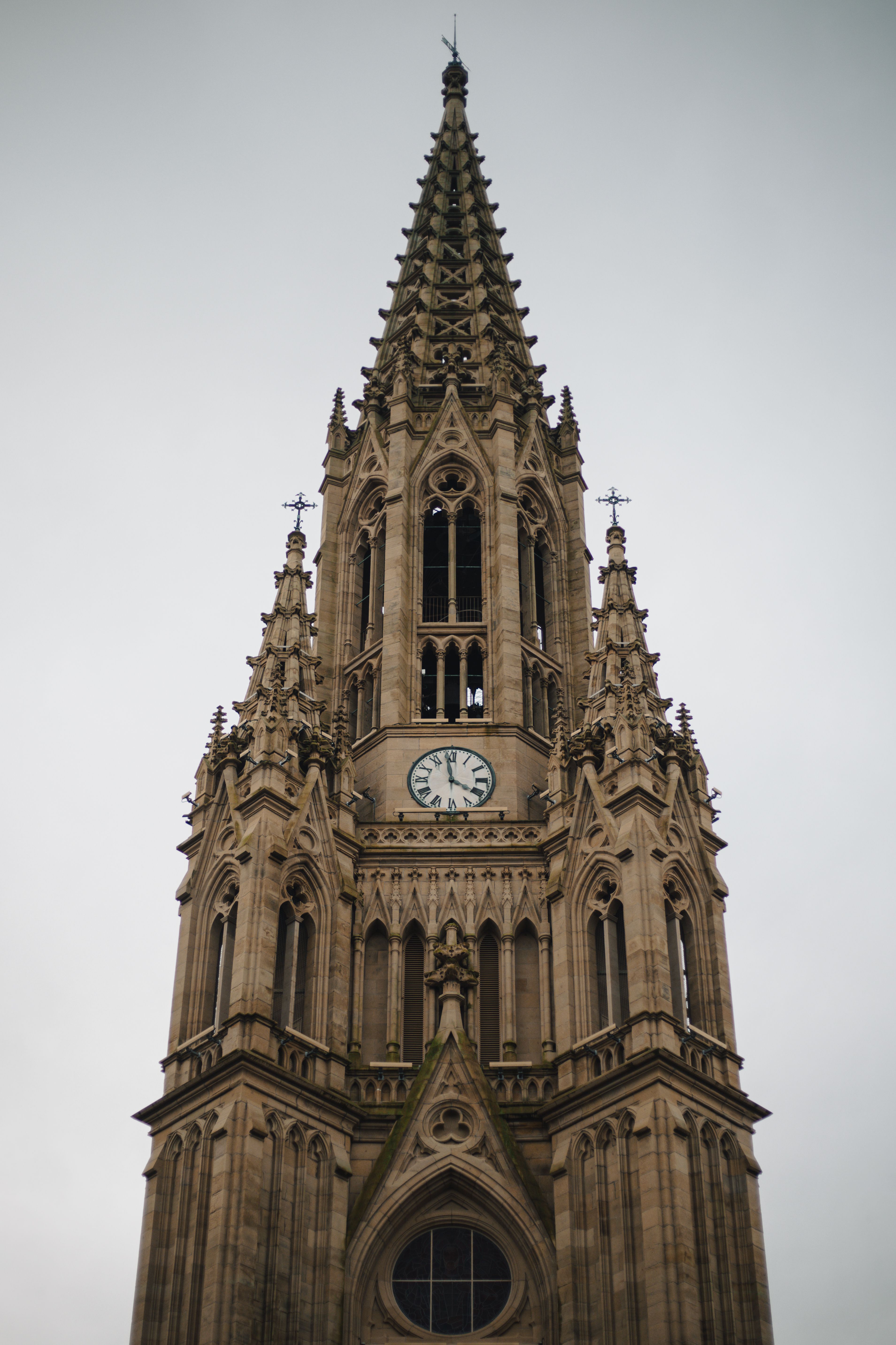 Gothic Cathedral Tower with Clock · Free Stock Photo