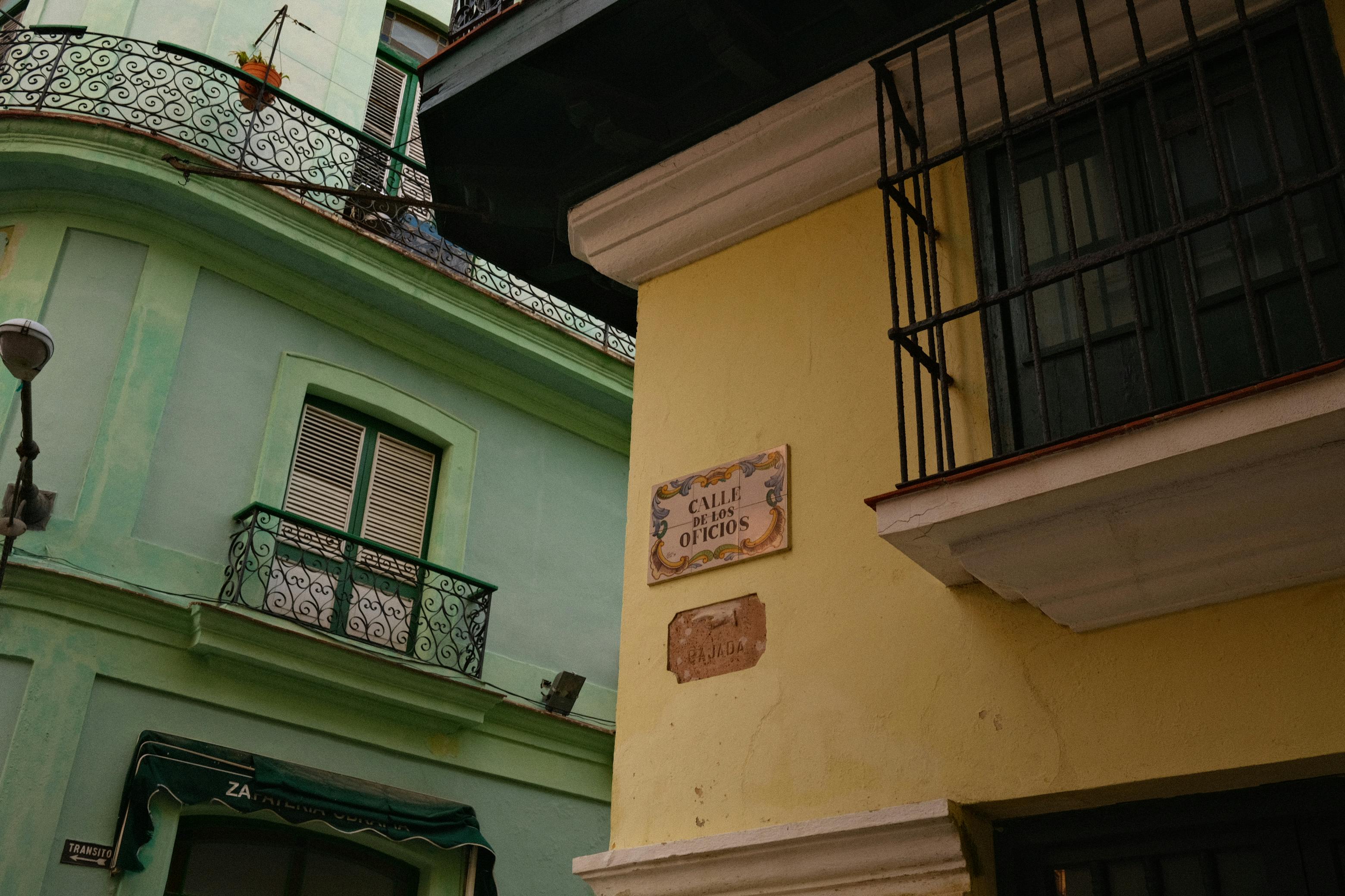 Colorful Spanish Colonial Architecture on Street Corner · Free Stock Photo