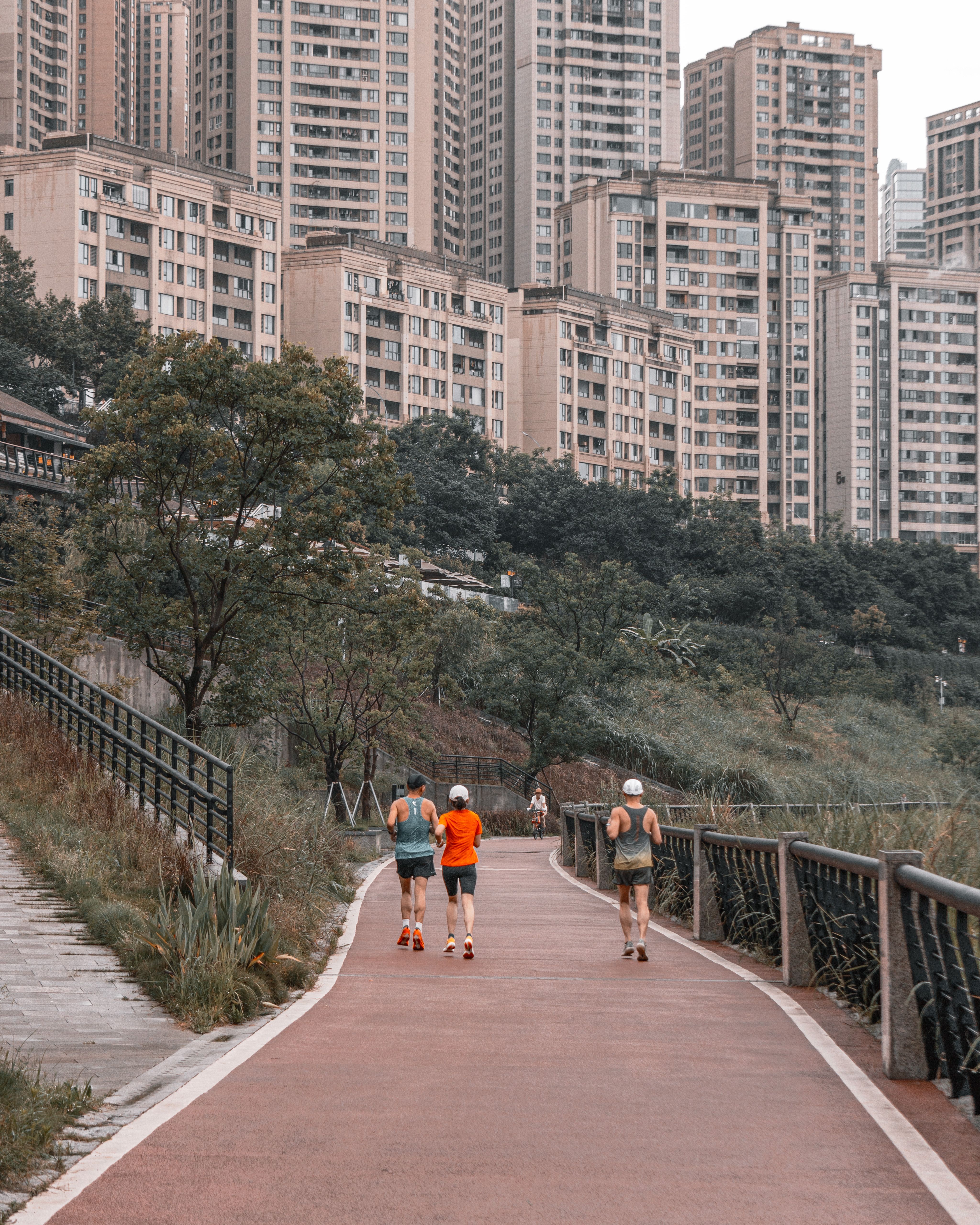 Urban Jogging Trail with Skyscrapers in View · Free Stock Photo