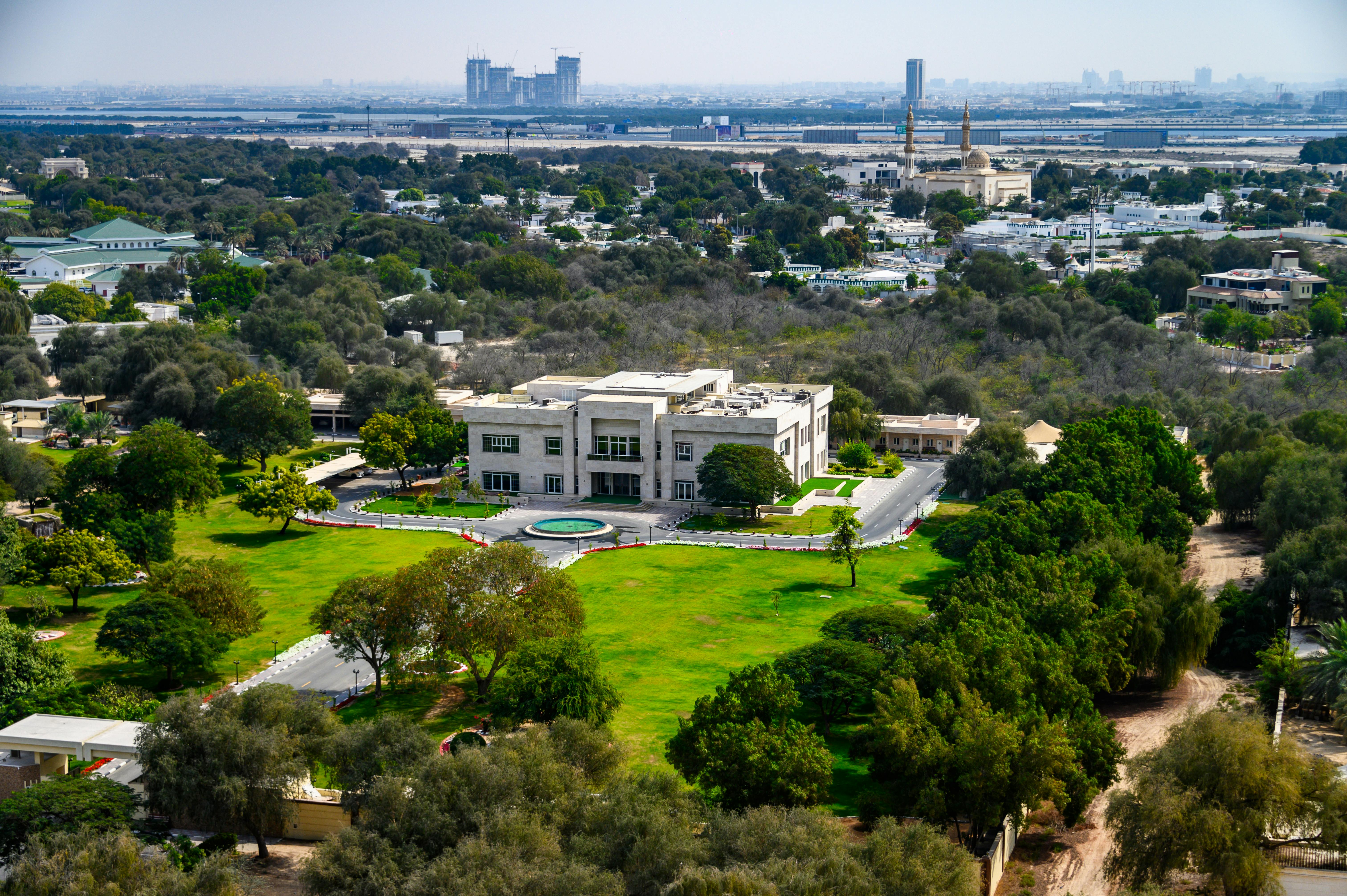 Aerial View of Lush Green Dubai Landscape · Free Stock Photo