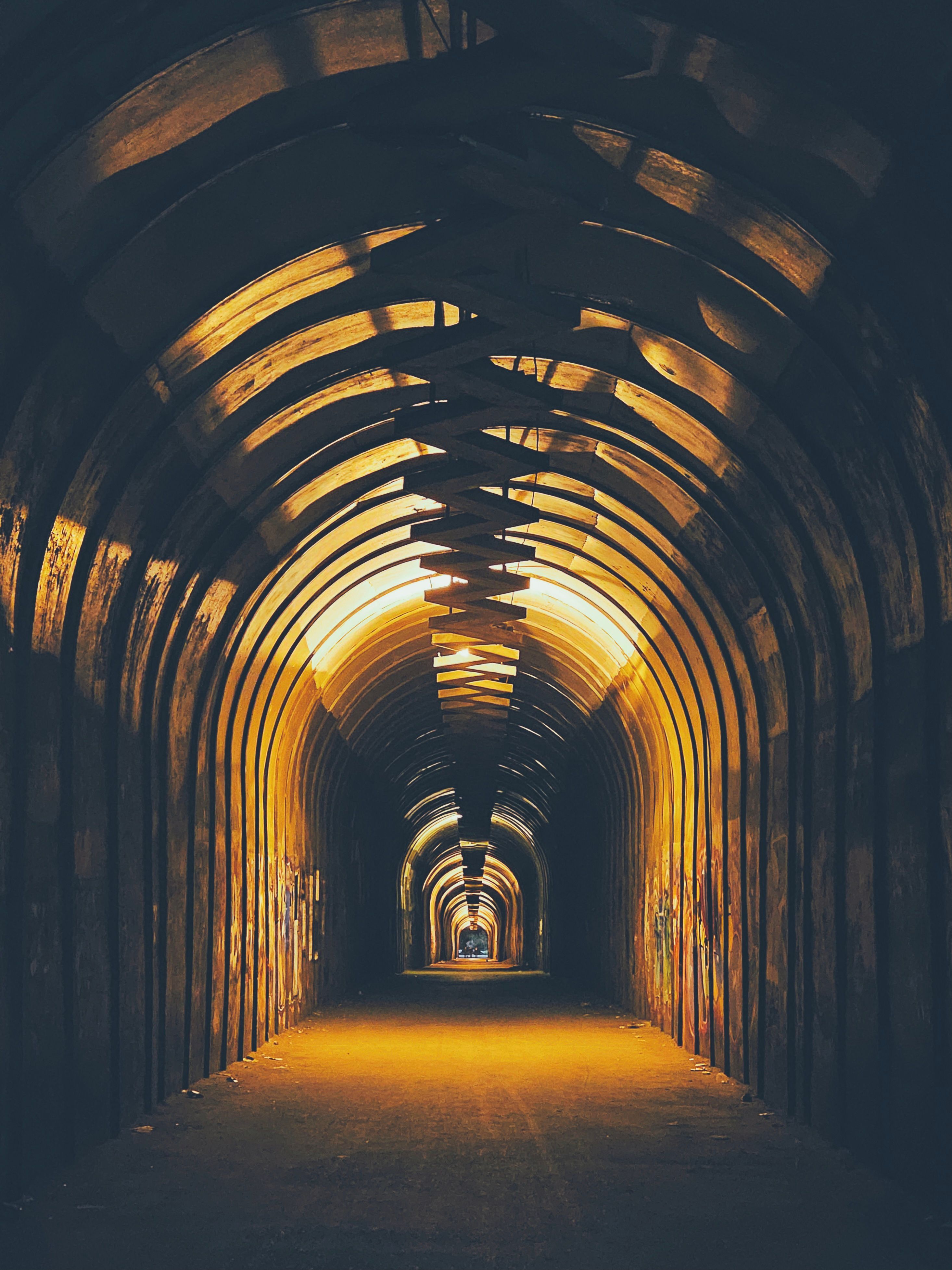 Moody Tunnel with Dramatic Lighting Effect · Free Stock Photo