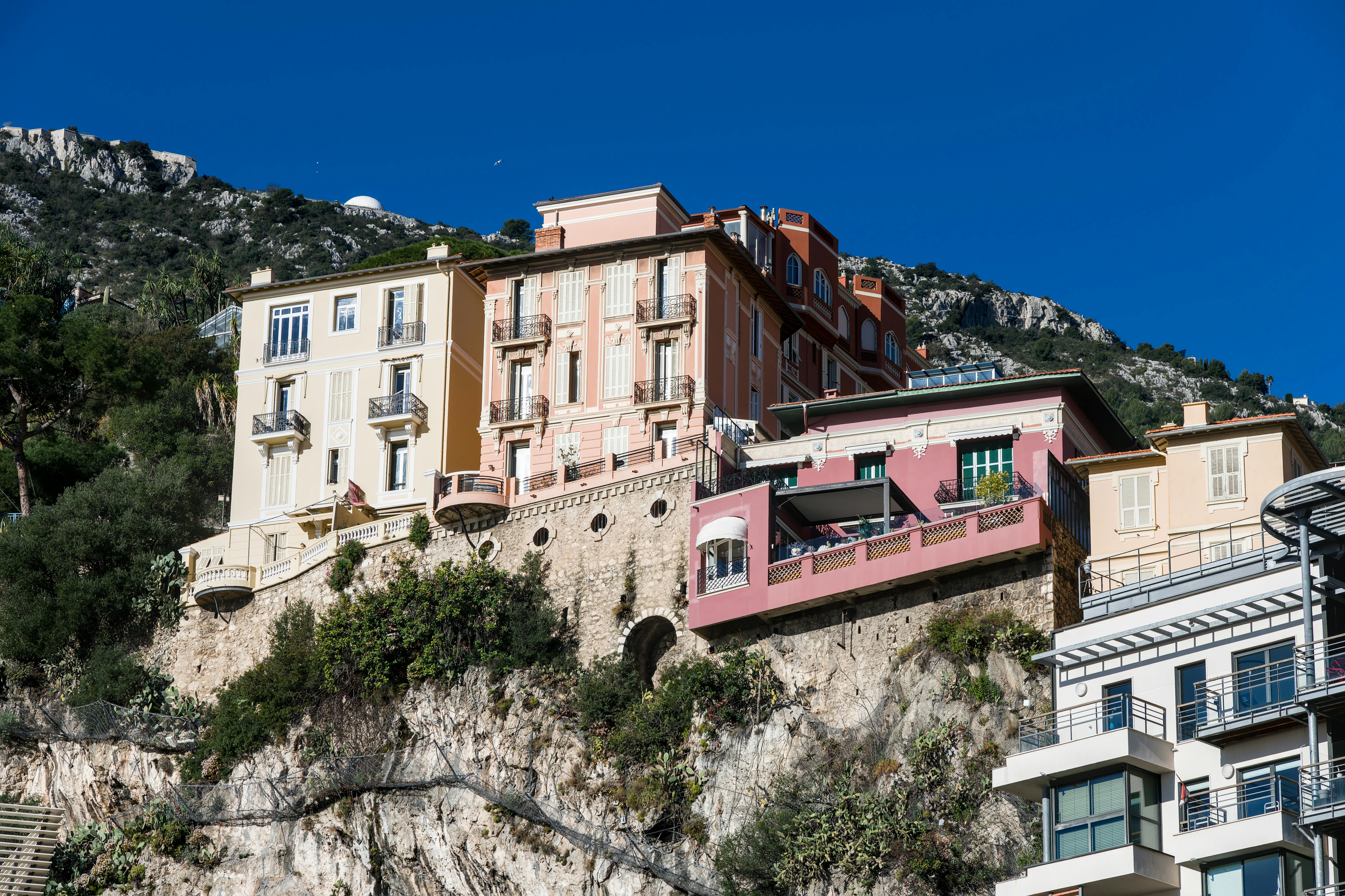 Elegant Clifftop Architecture of Monaco · Free Stock Photo